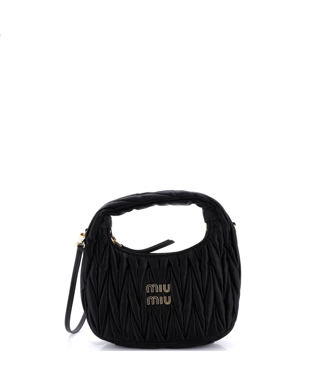 Click here for Pre-Owned Miu Miu Mini Wander Hobo Matelasse Satin... prices