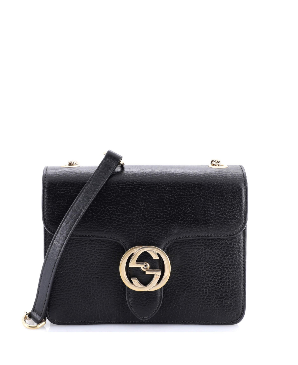 Click here for Pre-Owned Gucci Small Interlocking Shoulder Bag Le... prices