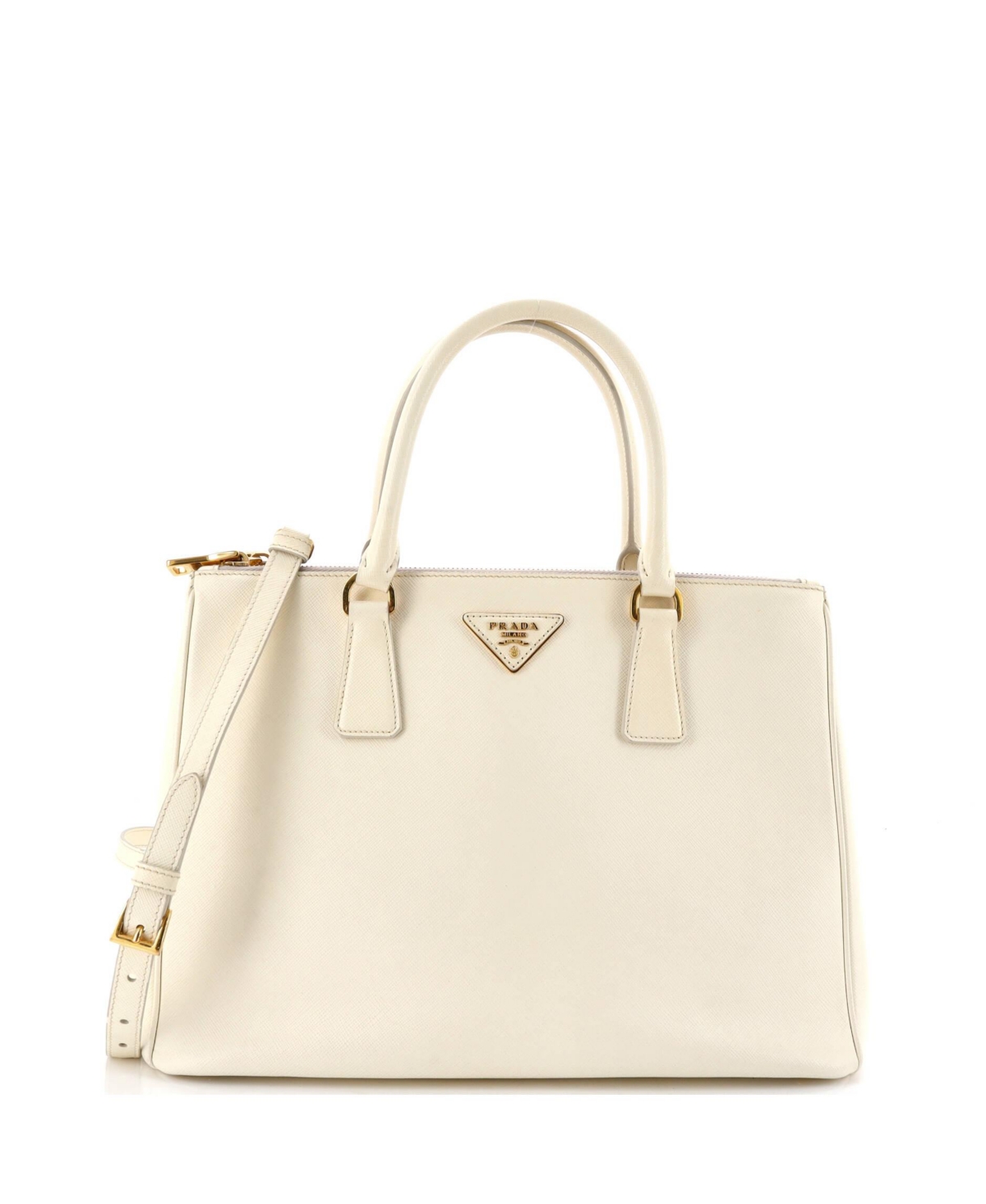 Click here for Pre-Owned Prada Medium Galleria Double Zip Tote Sa... prices