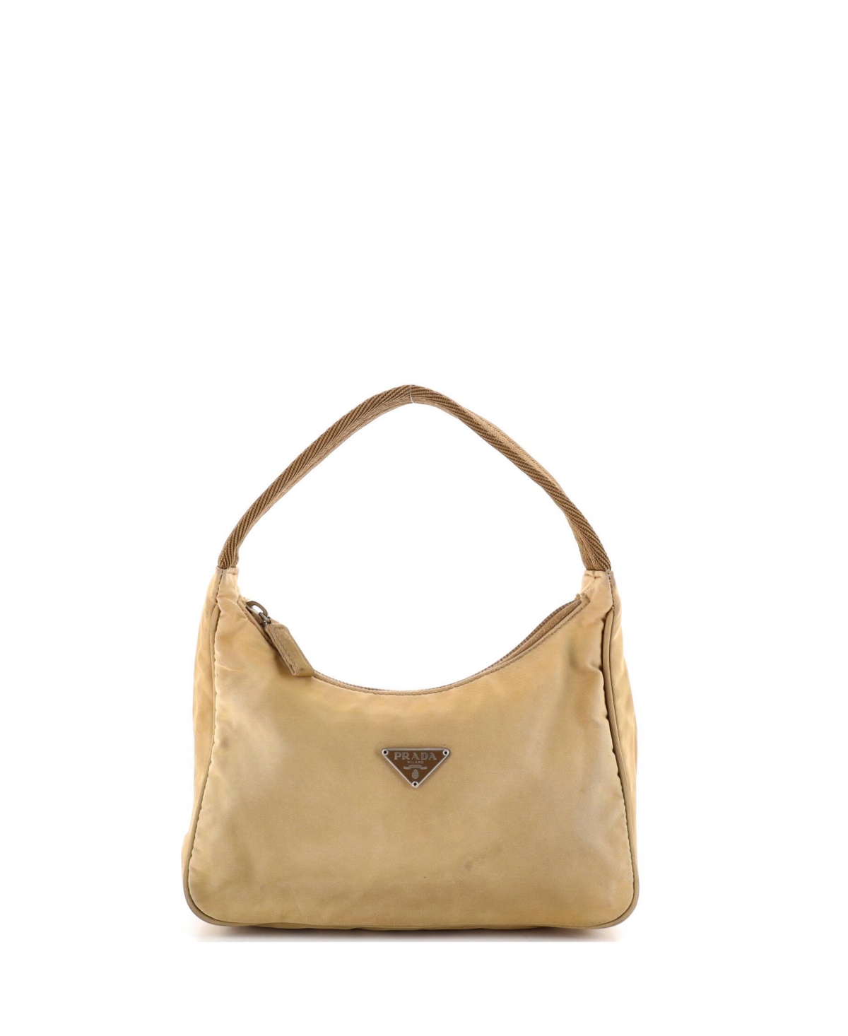 Click here for Pre-Owned Prada Mini Hobo Tessuto - Natural prices