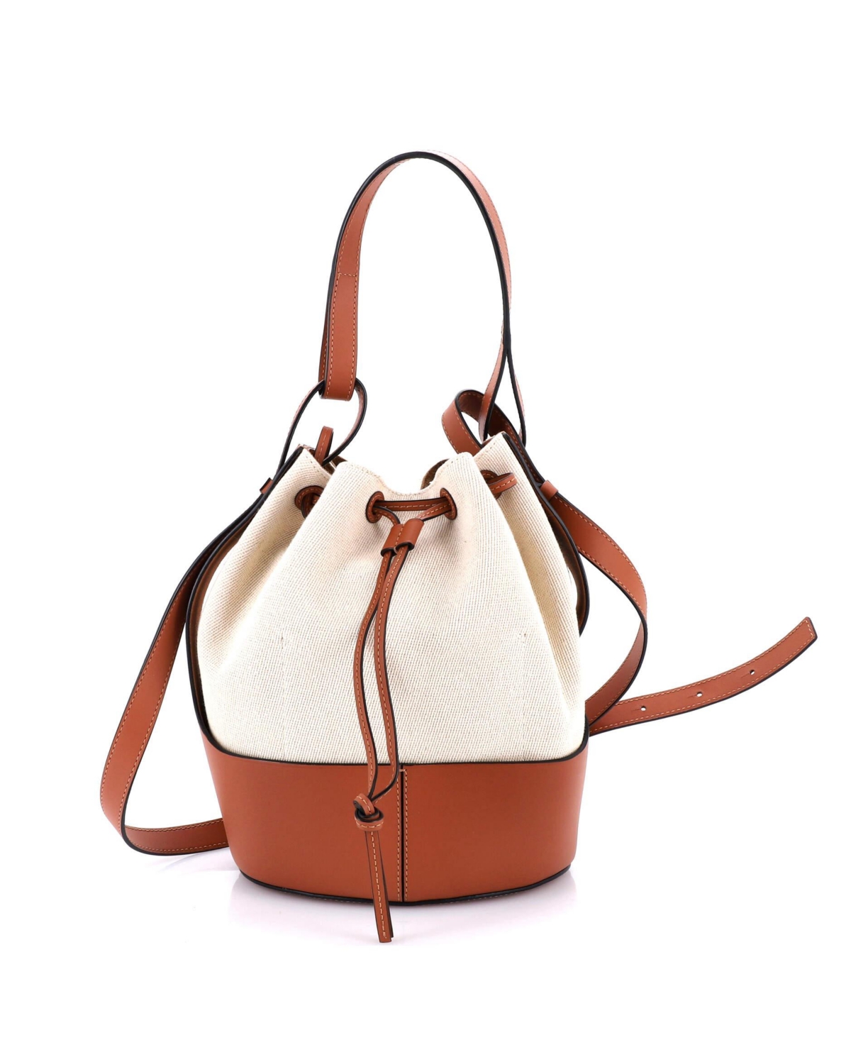 Click here for Pre-Owned Loewe Medium Balloon Bucket Bag Canvas a... prices