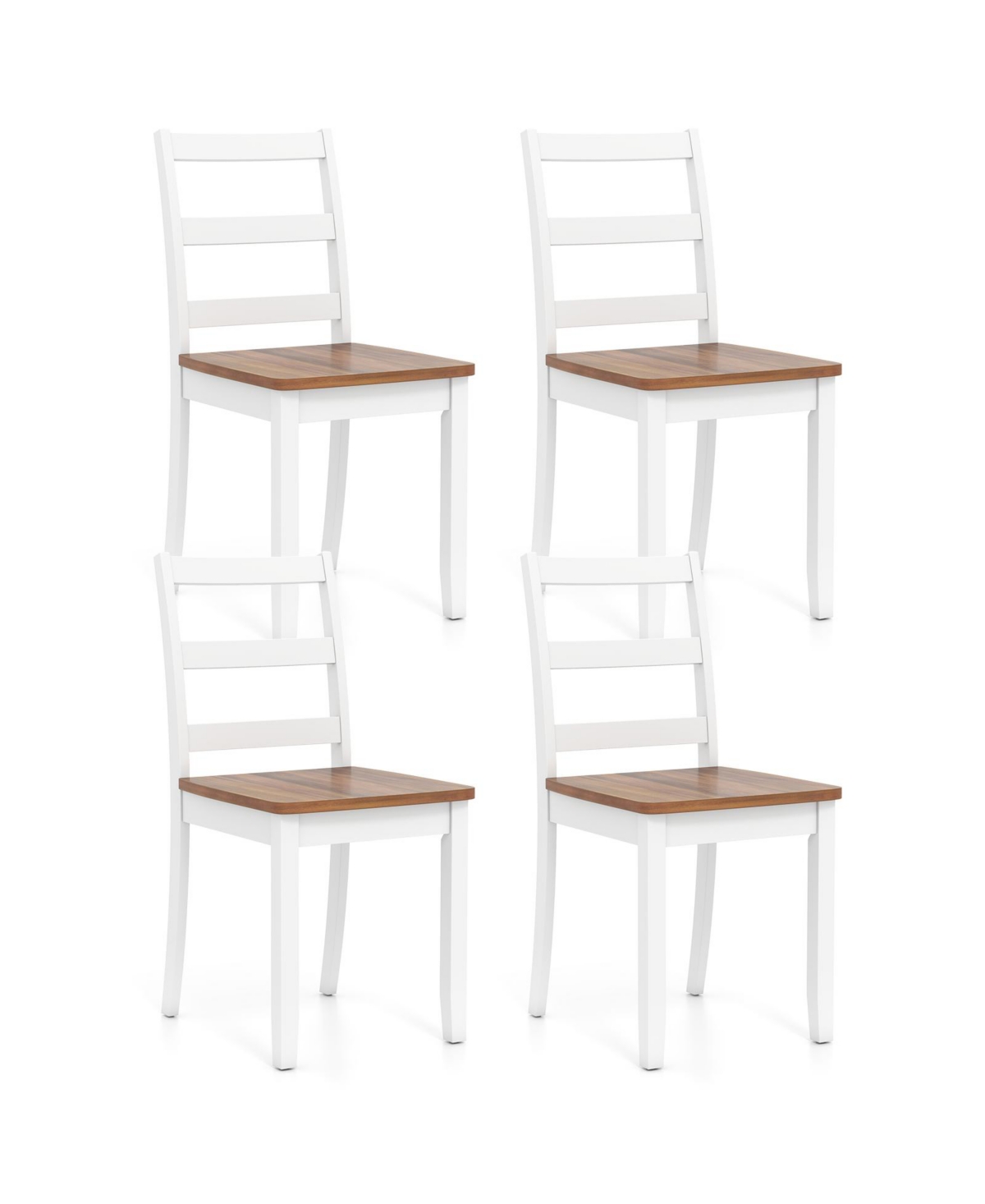 Click here for Sugift Set of 4 Wood Dining Chairs with Solid Rubb... prices