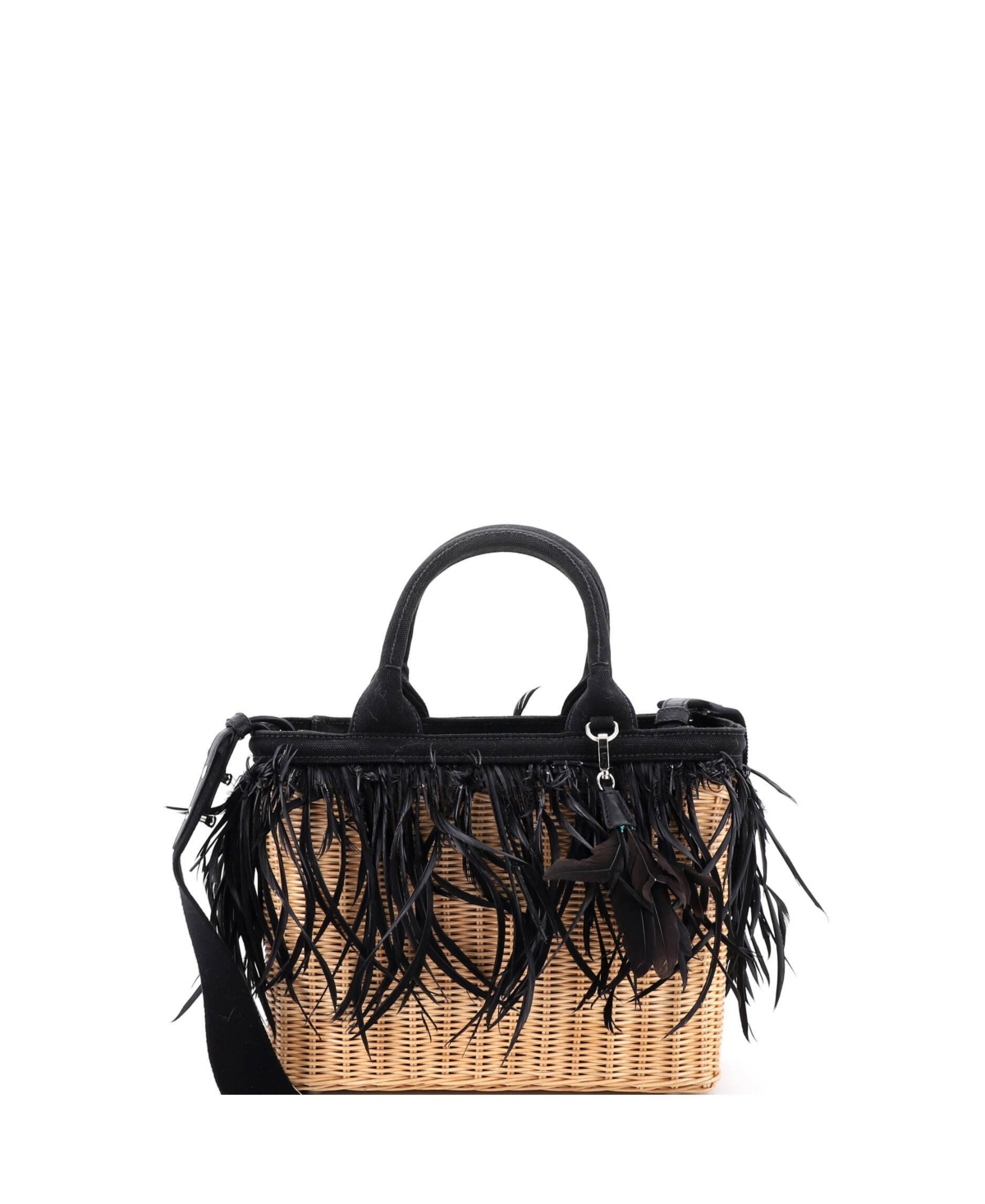 Click here for Pre-Owned Prada Small Convertible Fringe Basket Ba... prices