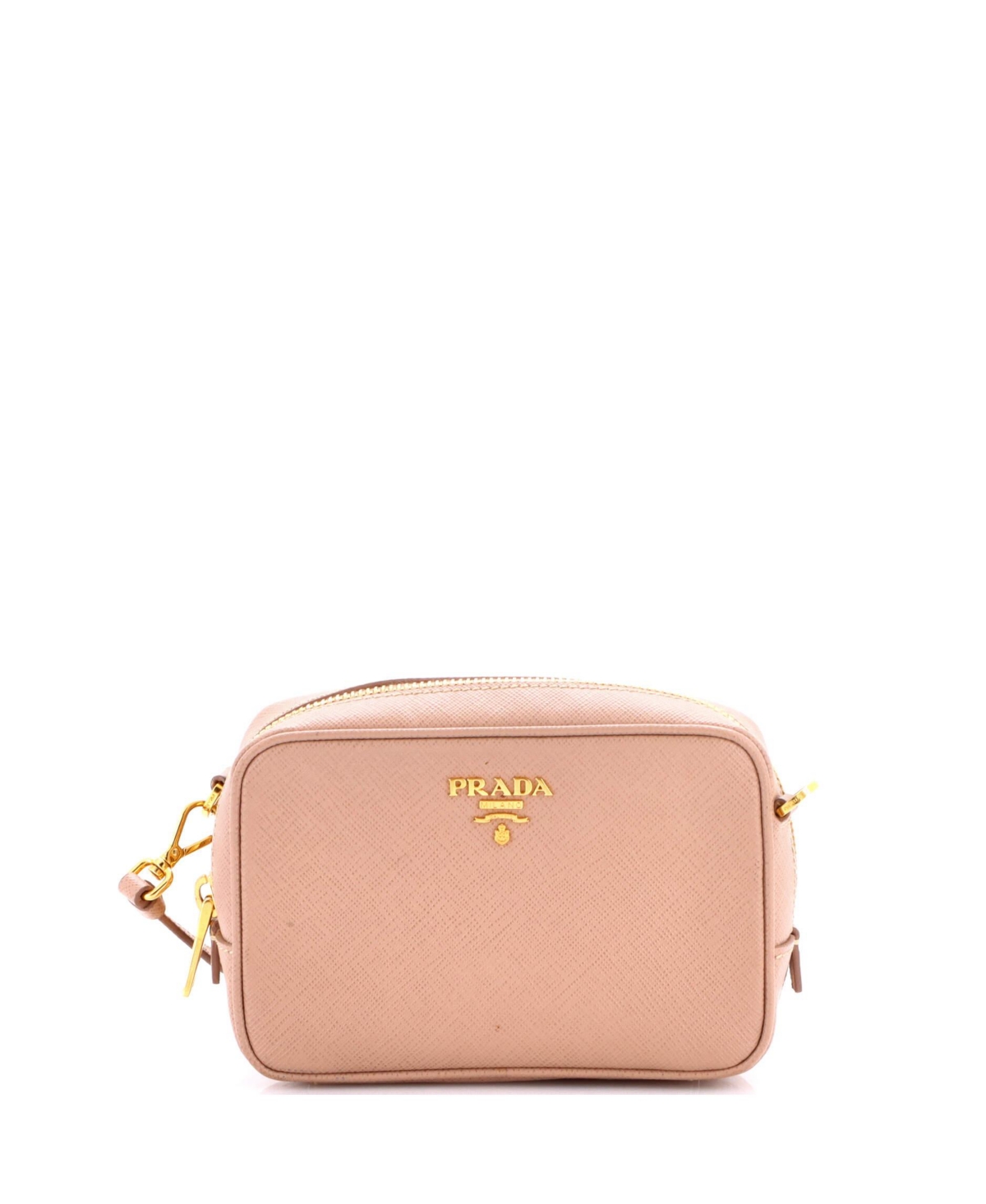 Click here for Pre-Owned Prada Mini Zip Crossbody Bag Saffiano Le... prices