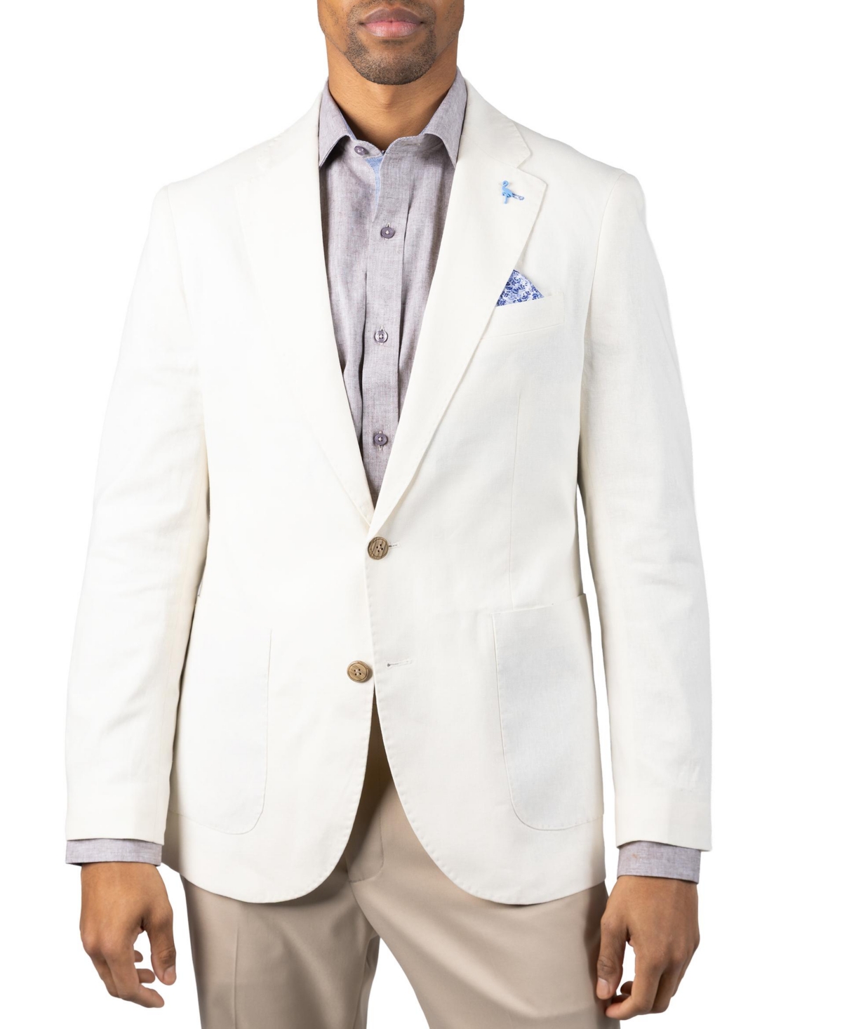 Click here for Tailorbyrd Mens Linen Blend Sport Coat - Ecru prices
