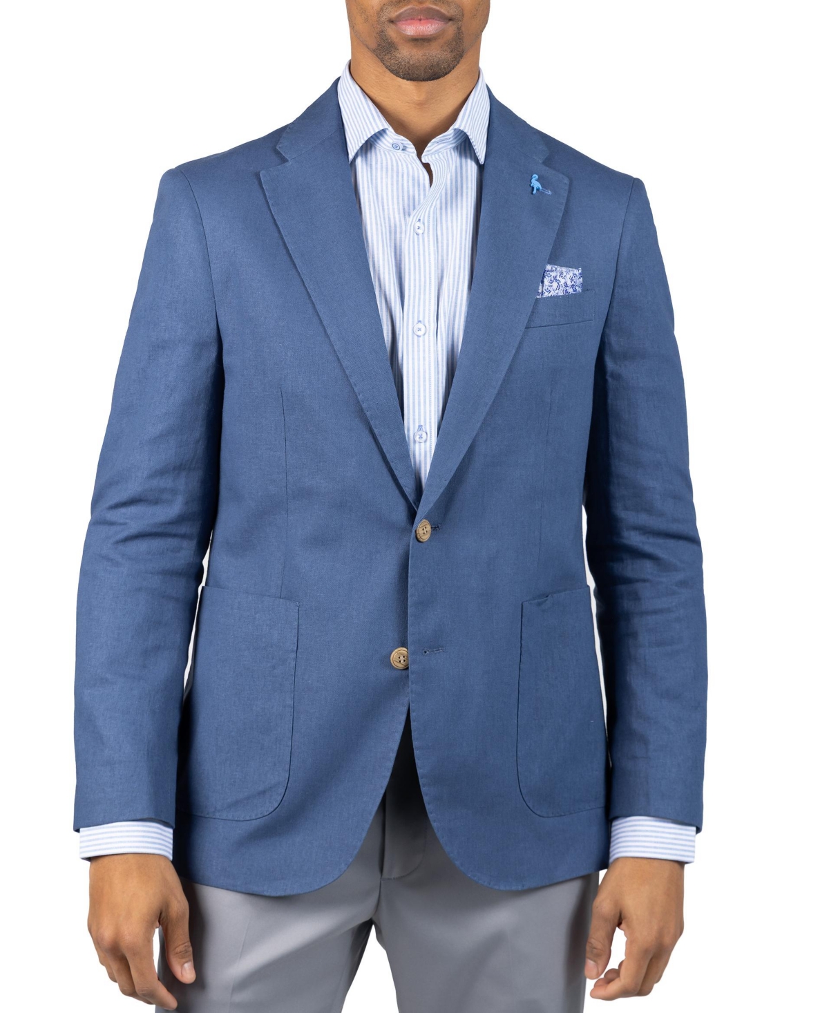 Click here for Tailorbyrd Mens Linen Blend Sportcoat - Denim prices