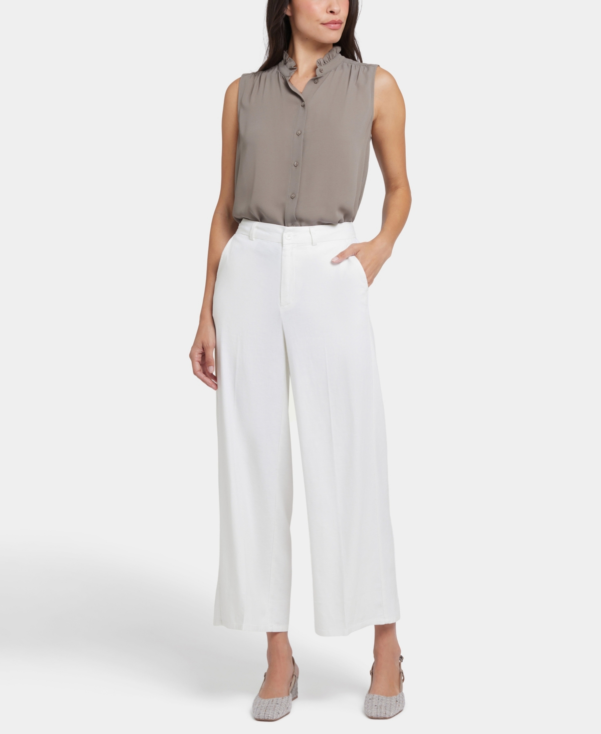 Click here for Nydj Womens Morgan Trouser Mid-rise Pants - White prices