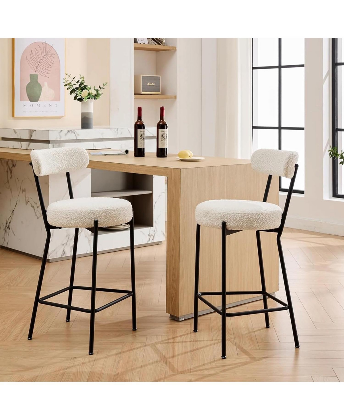 Click here for gaomon 30" Upholstered Bar Stools Set of 4 wi... prices