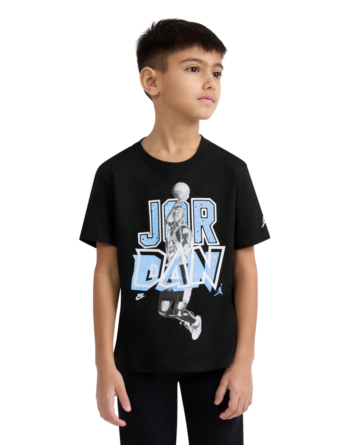 Click here for Jordan Boys 4-7 Retro Stack Crewneck T-Shirt - Bla... prices