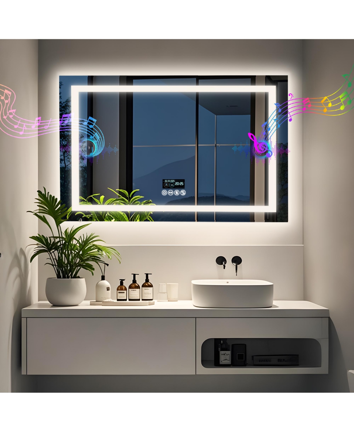 Click here for Luvodi Led Bathroom Mirror Wall-Mounted with Bluet... prices