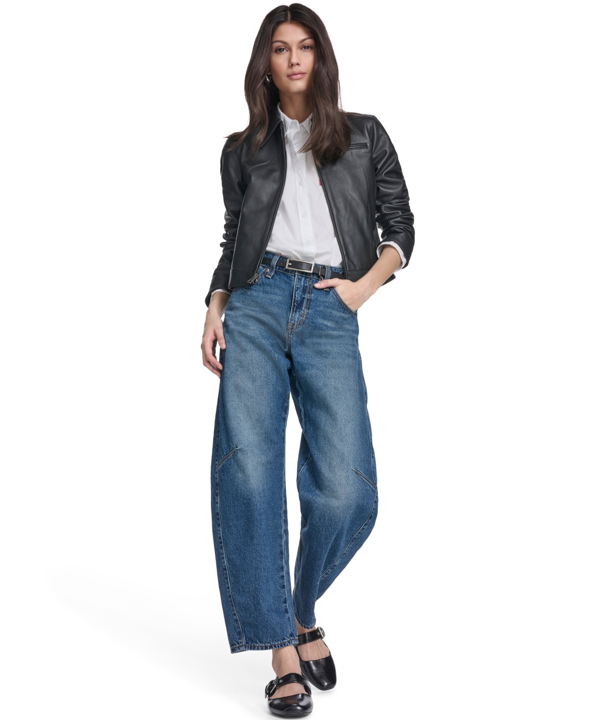 Click here for Levis Womens Real Leather Laydown Collar Jacket -... prices