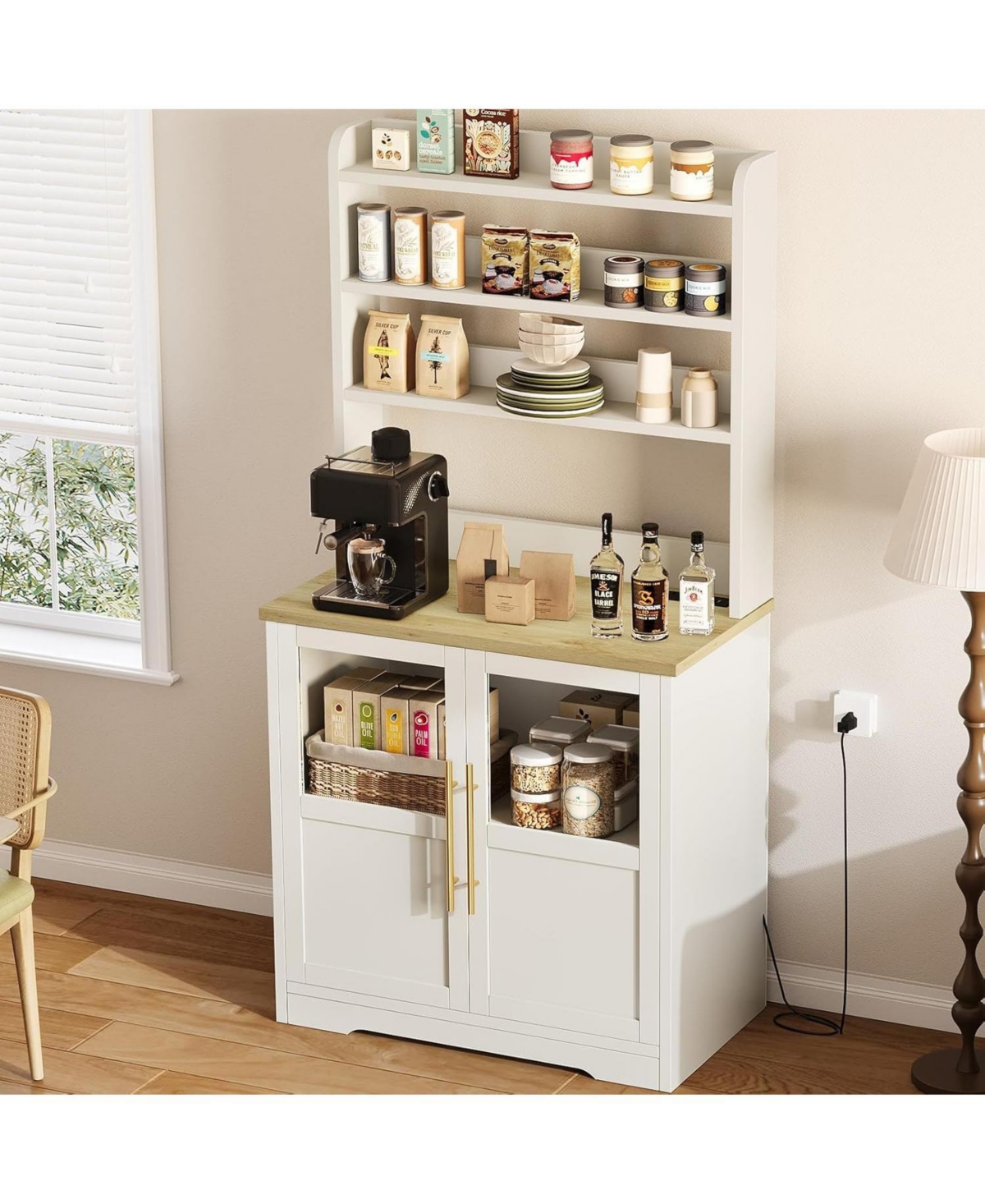 Click here for gaomon 6-Tier Farmhouse Baker s Rack with Power Ou... prices