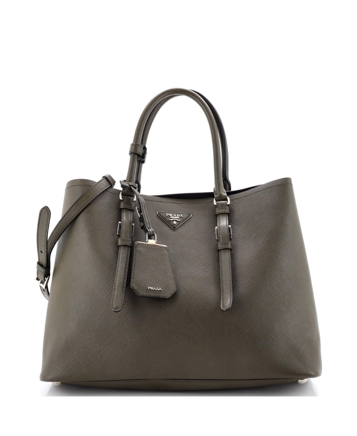 Click here for Pre-Owned Prada Large Cuir Double Tote Saffiano Le... prices
