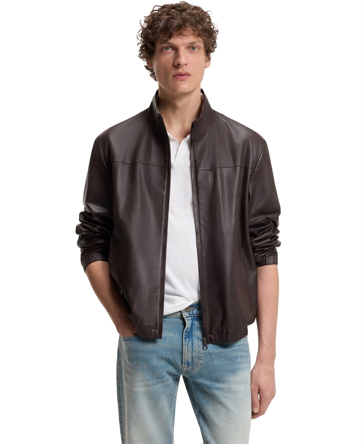 Click here for Boss By Hugo Boss x Beckham Mens Nappa Leather Jac... prices