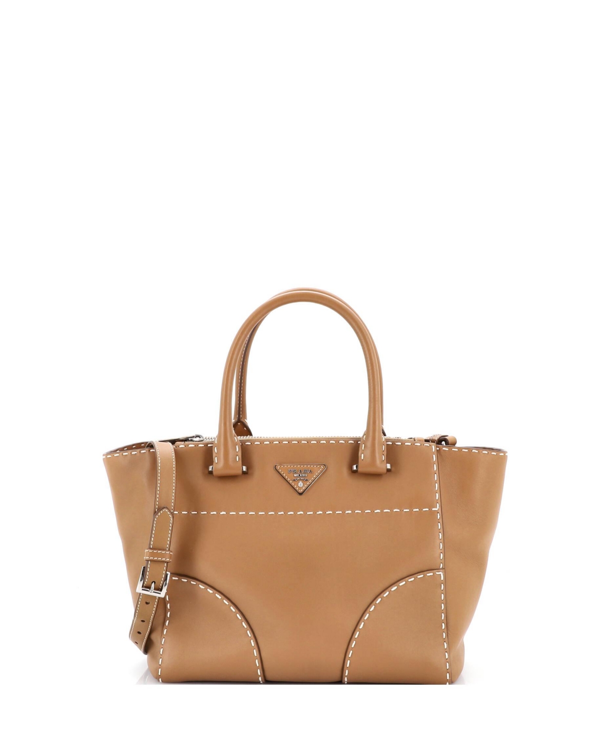 Click here for Pre-Owned Prada Small Twin Pocket Convertible Tote... prices