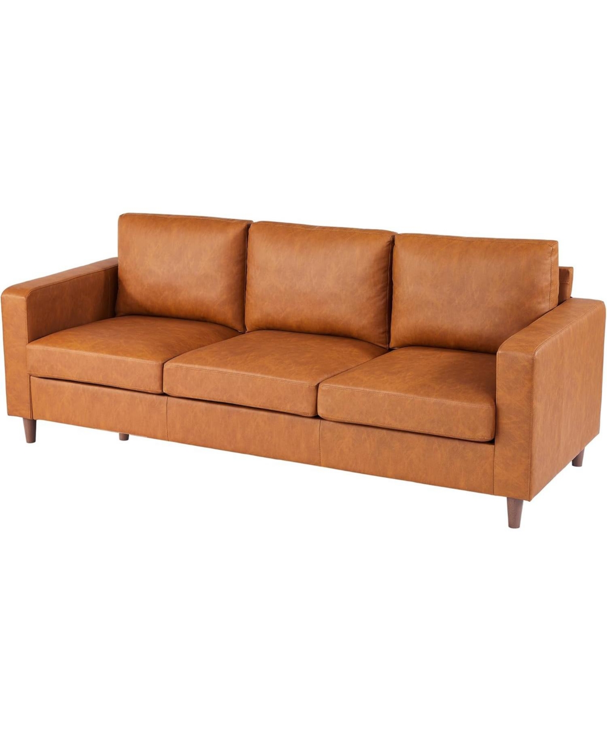 Click here for gaomon 85 Mid-Century 3-Seater Sofa Couch  Faux Le... prices