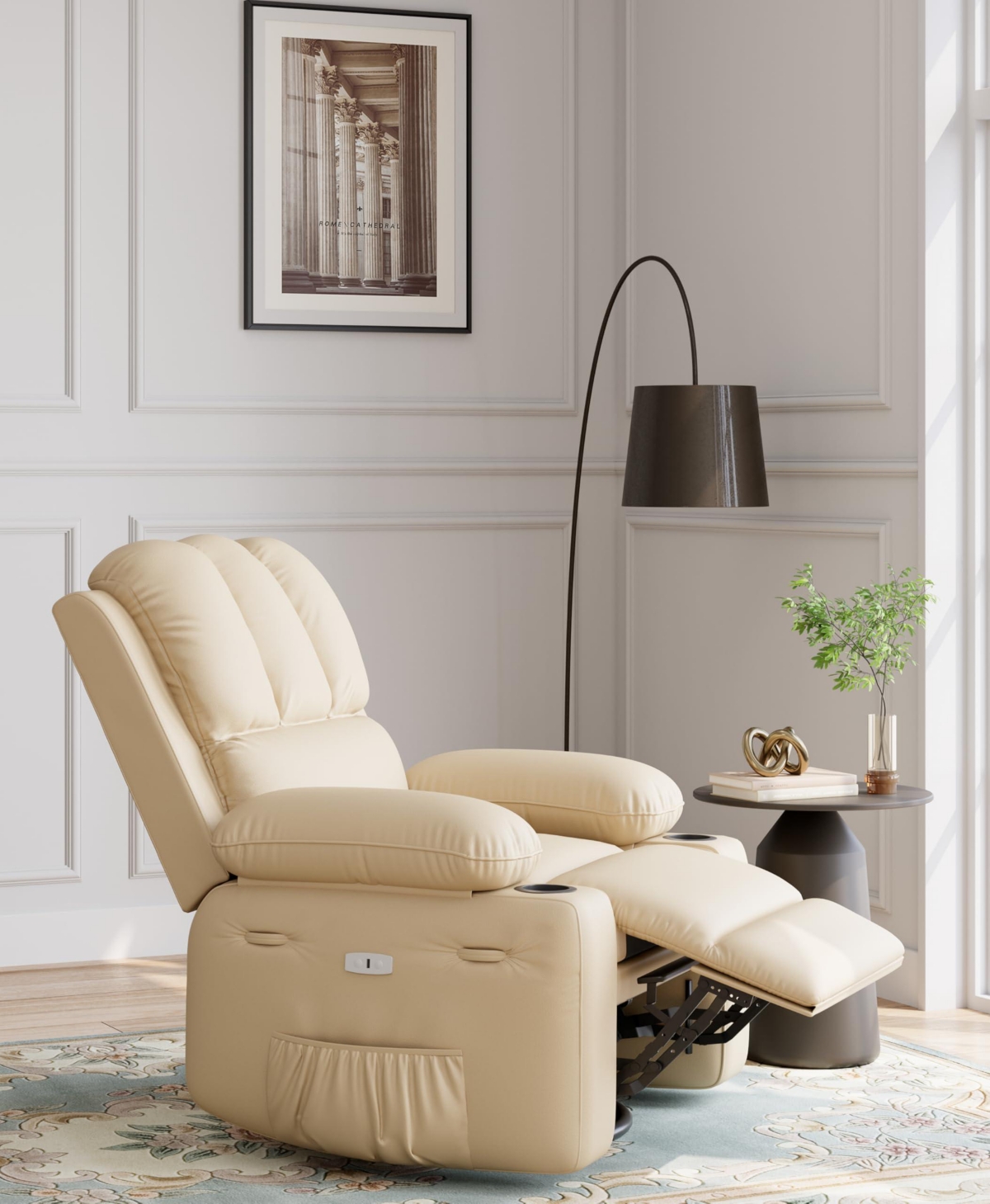 Click here for gaomon Manul Recliner Chair  Single Pu Leather Sof... prices