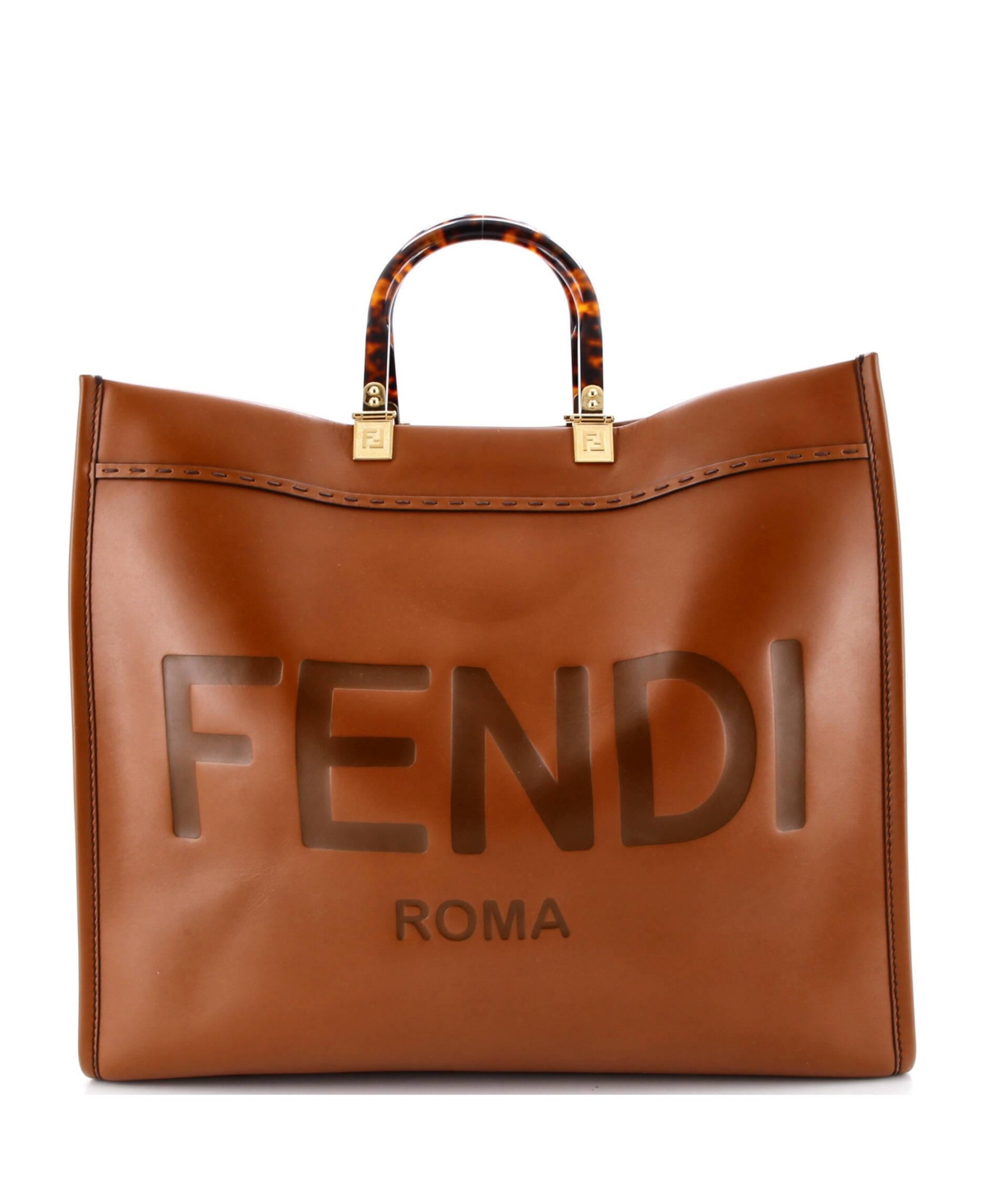 Click here for Pre-Owned Fendi Large Sunshine Shopper Tote Leathe... prices