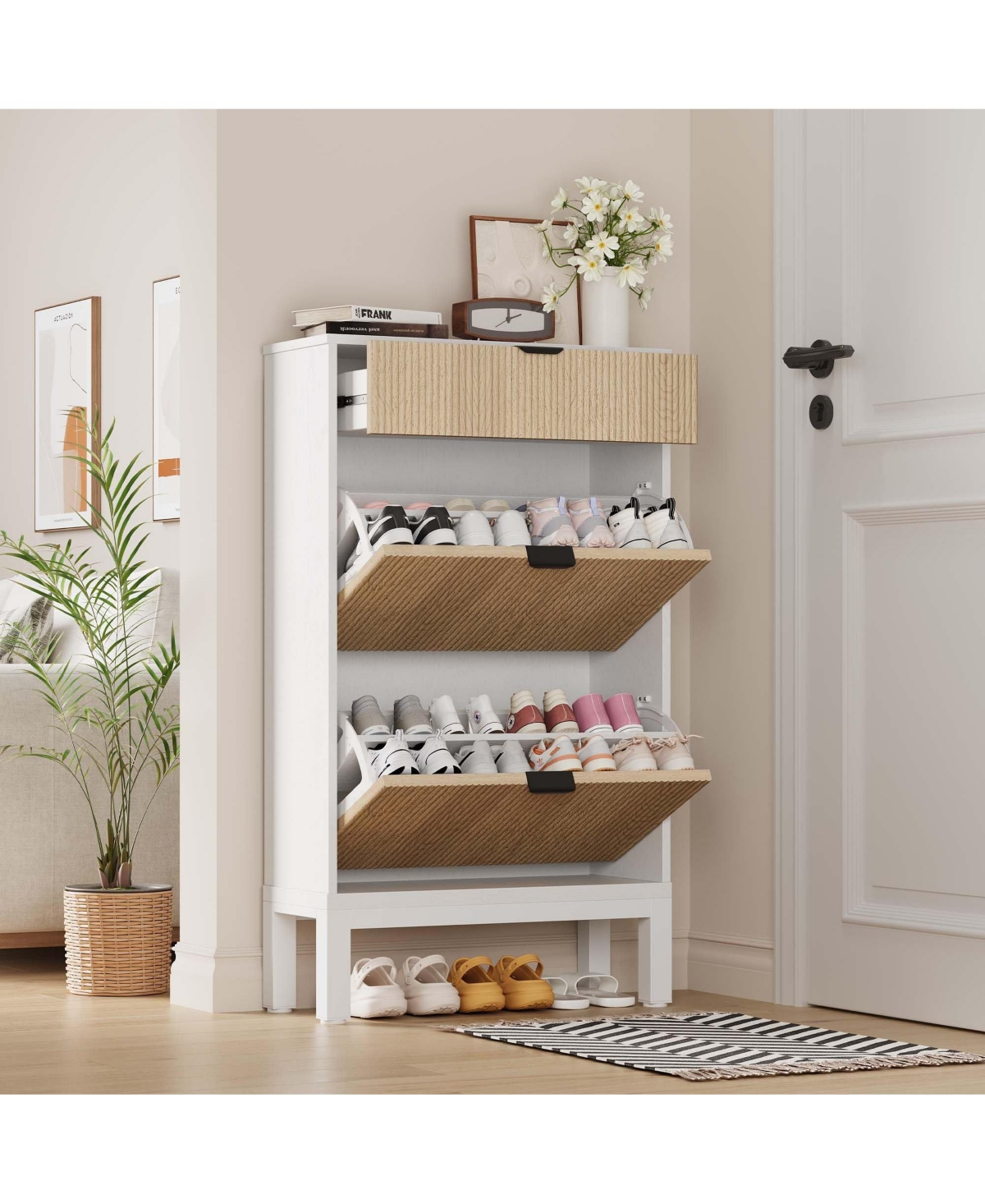 Click here for gaomon Shoe Storage Cabinet with 2 Flip Drawers &... prices