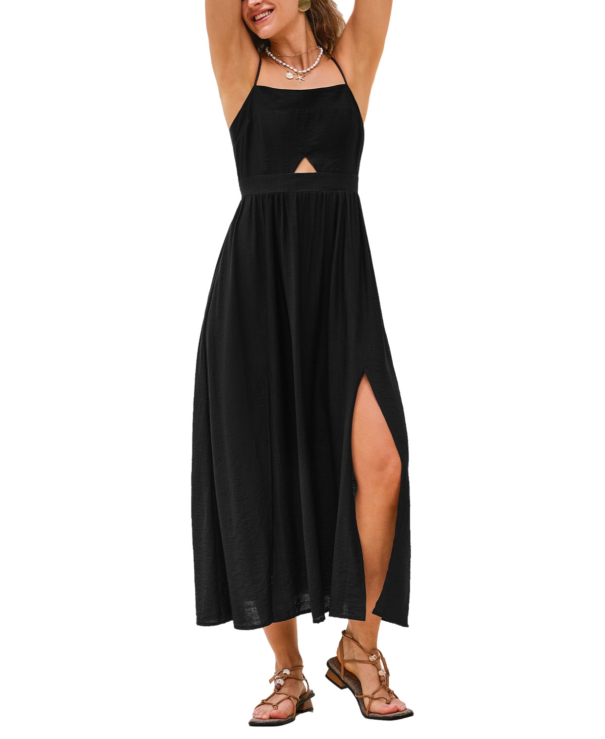 Click here for Cupshe Womens Hollywood Girl Maxi Beach Dress - Bl... prices