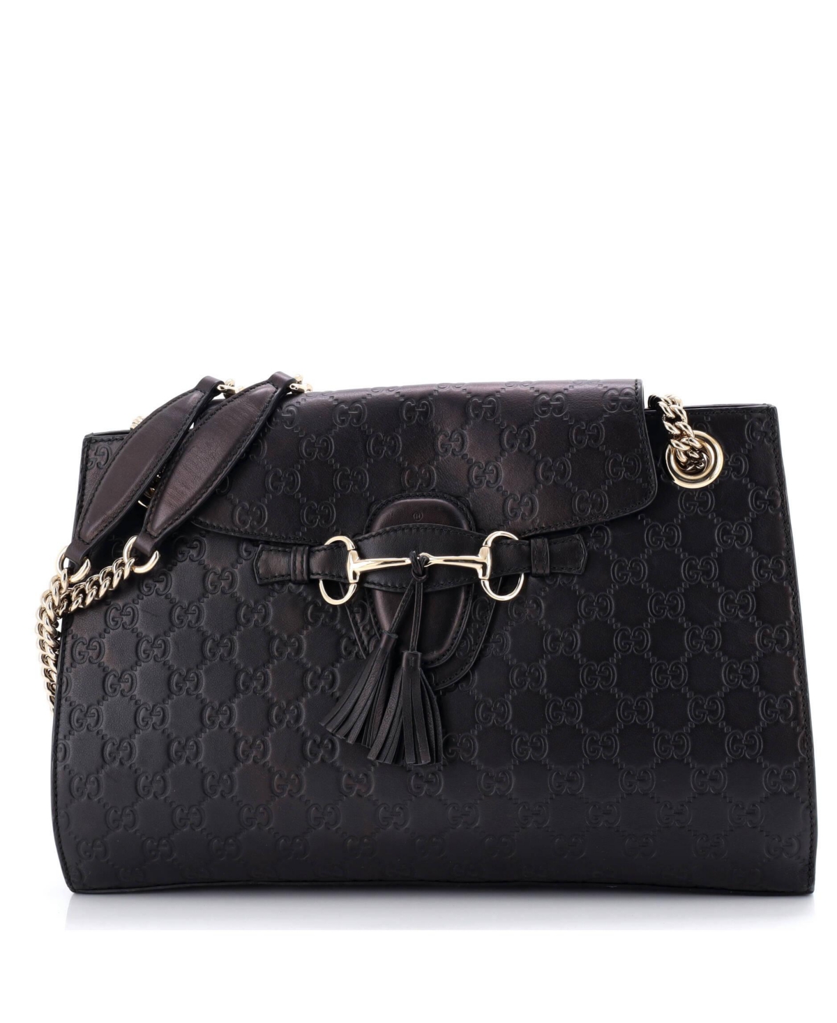 Click here for Pre-Owned Gucci Large Emily Chain Flap Shoulder Ba... prices
