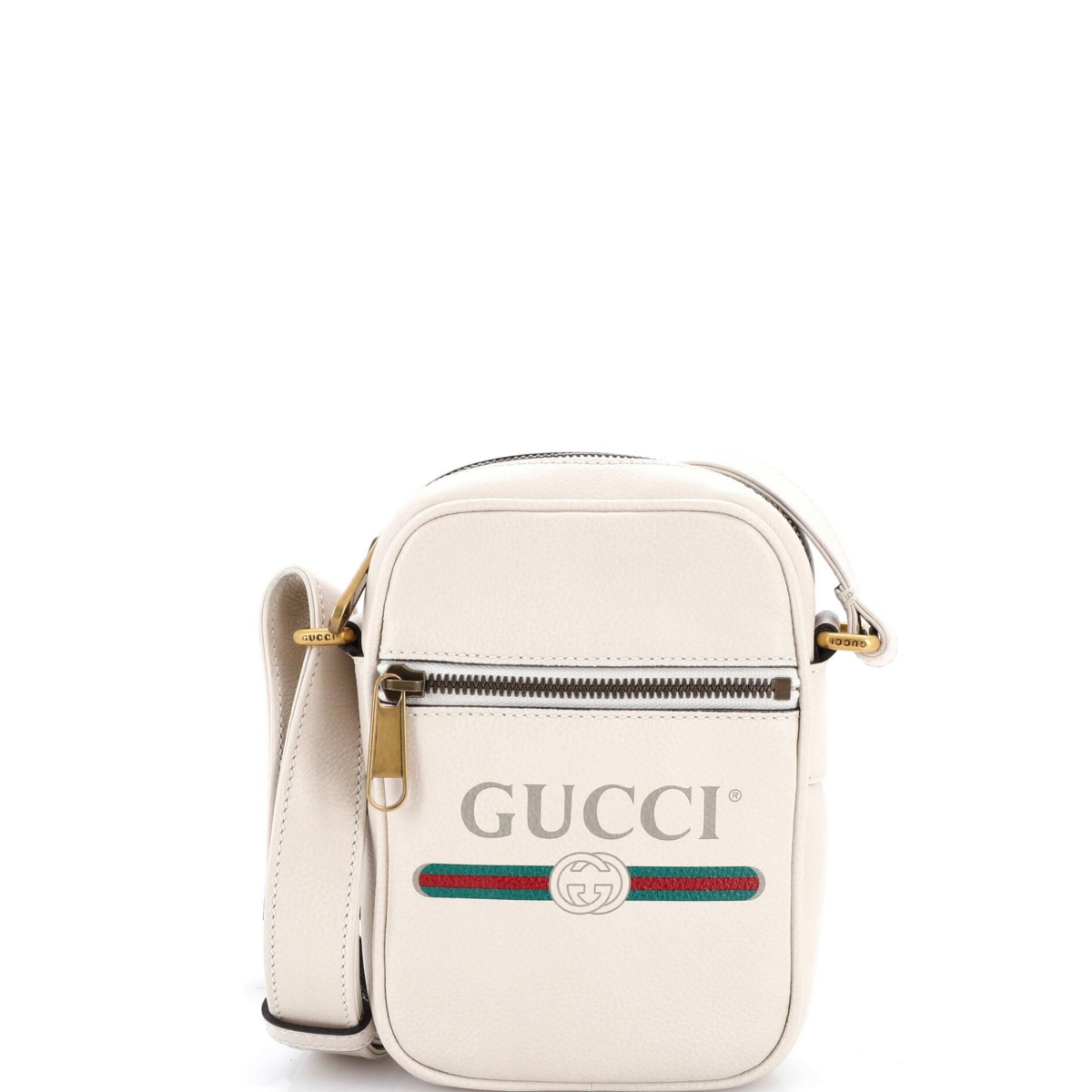 Click here for Pre-Owned Gucci Mini Logo Zip Messenger Bag Printe... prices
