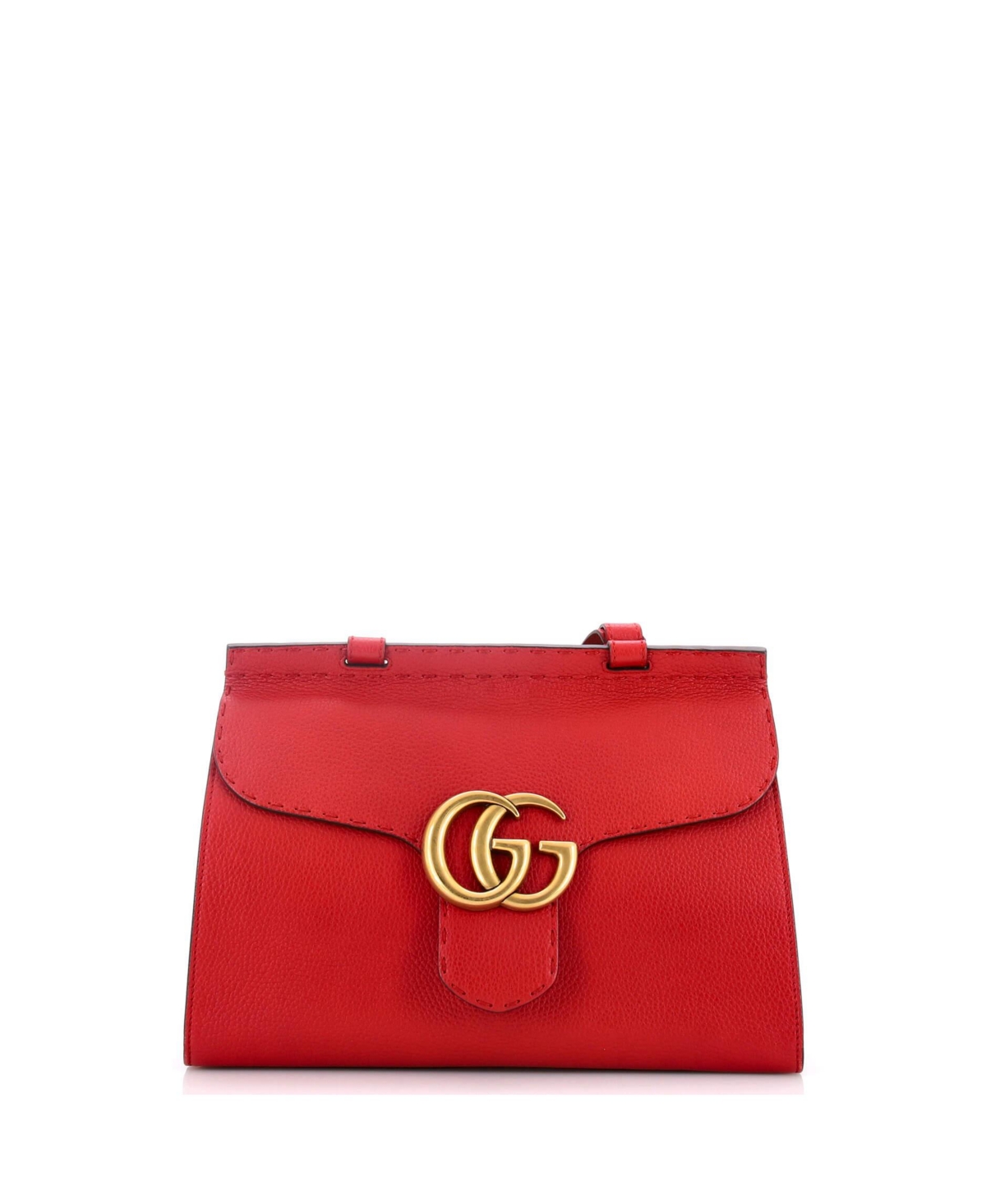 Click here for Pre-Owned Gucci Small Gg Marmont Top Handle Bag Le... prices