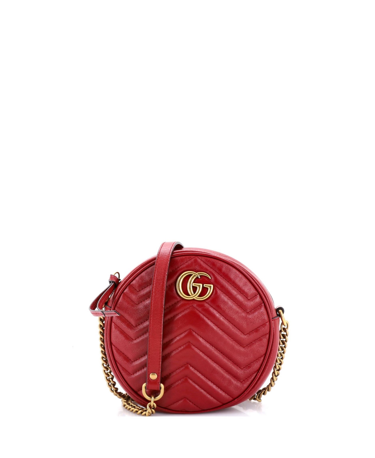 Click here for Pre-Owned Gucci Mini Gg Marmont Round Shoulder Bag... prices