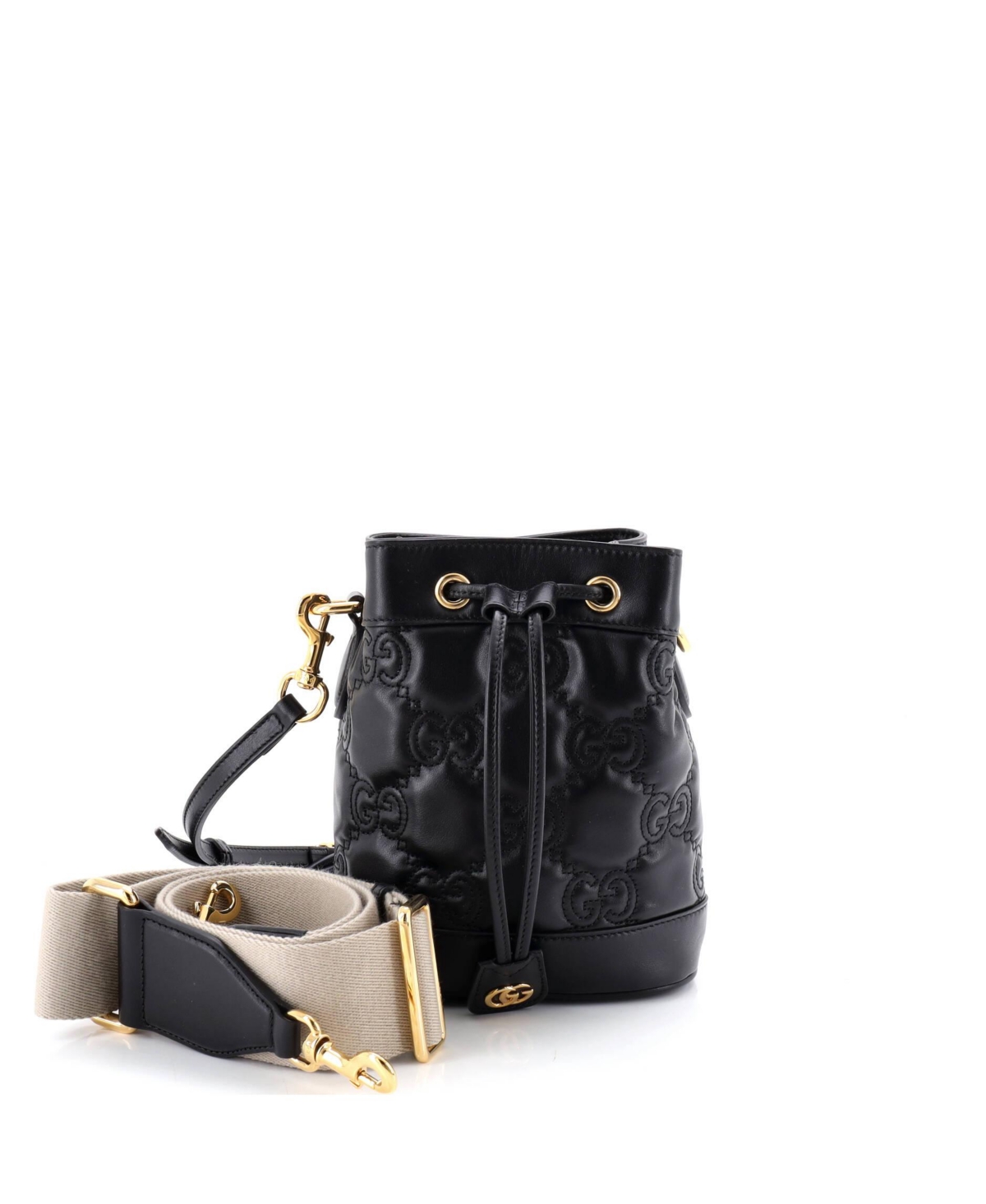 Click here for Pre-Owned Gucci Small Gg Convertible Bucket Bag Gg... prices