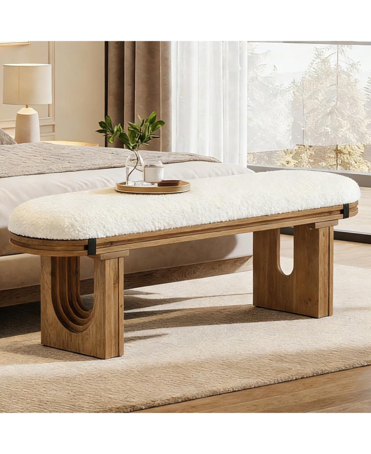 Click here for Tribesigns Solid Wood Bench  End of Bed Bench  Ent... prices