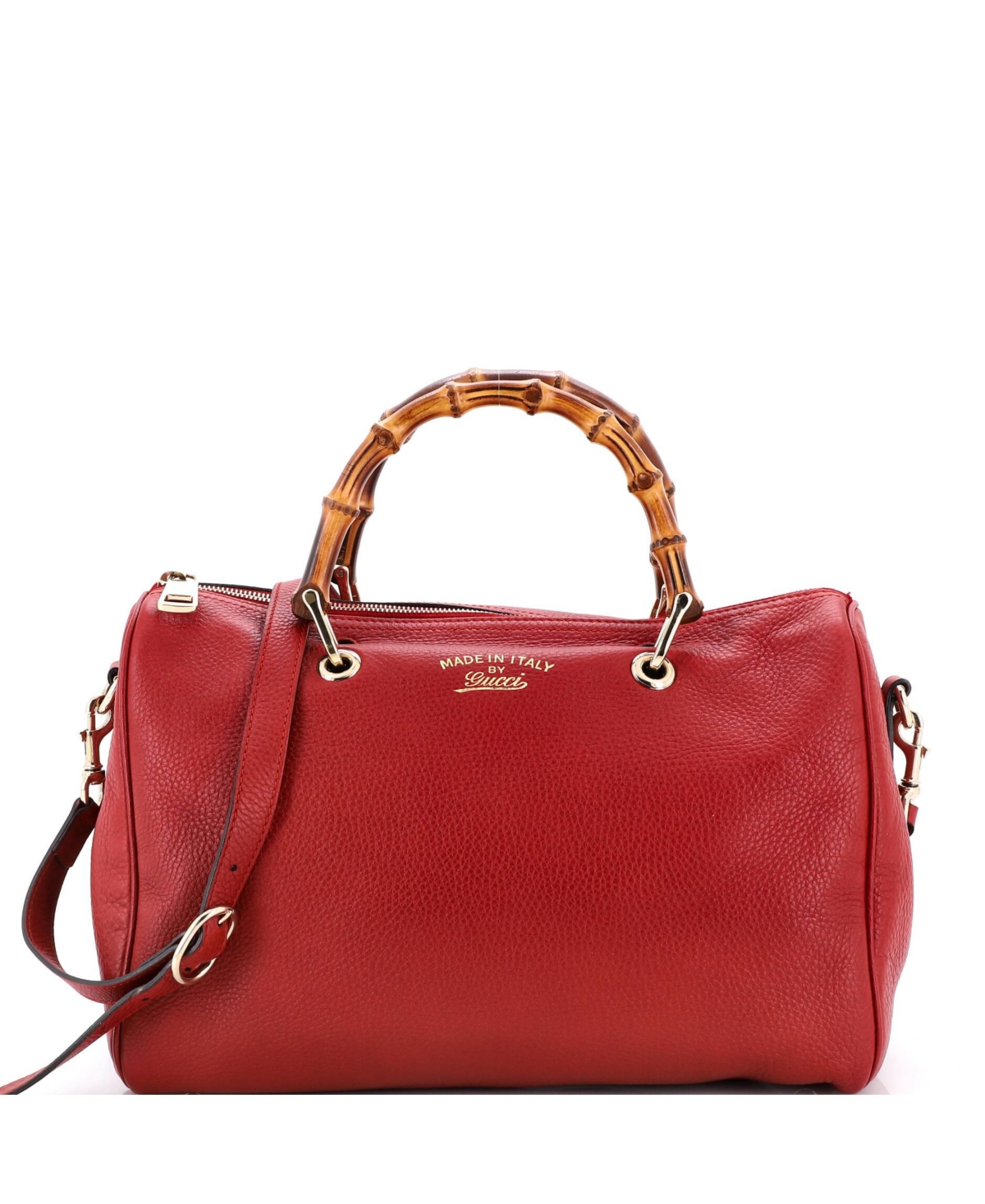 Click here for Pre-Owned Gucci Medium Bamboo Shopper Boston Bag L... prices
