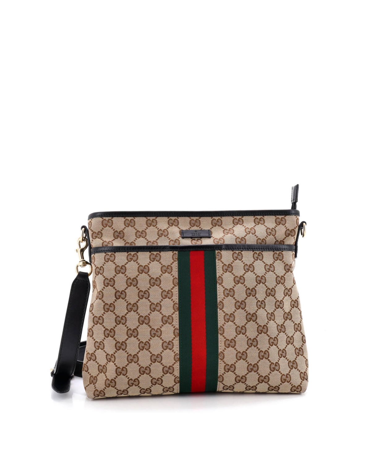 Click here for Pre-Owned Gucci Small Front Pocket Web Messenger G... prices