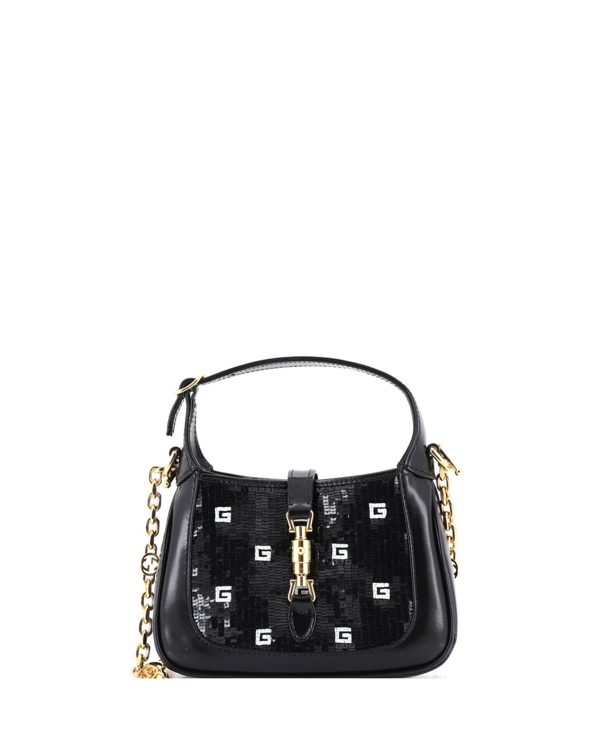 Click here for Pre-Owned Gucci Mini Jackie 1961 Chain Hobo Sequin... prices