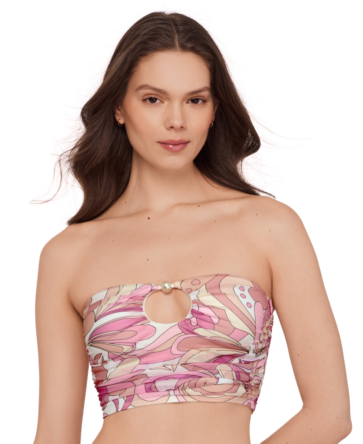 Click here for Steve Madden Womens Gold-Tone Bead Keyhole Tube Bi... prices