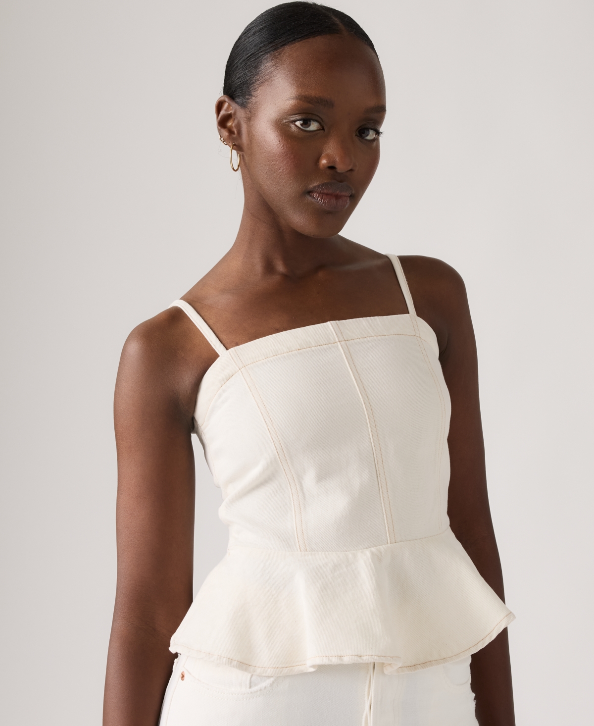 Click here for Levis Womens Anderson Sleeveless Cotton Flounce To... prices