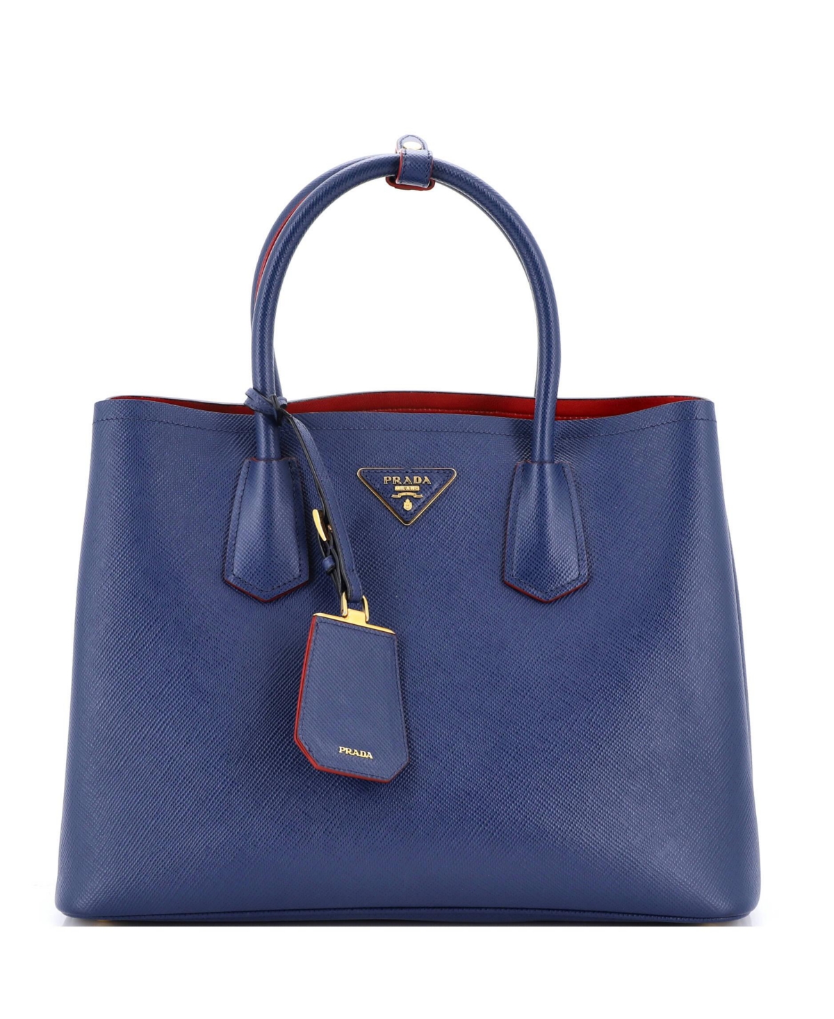 Click here for Pre-Owned Prada Medium Cuir Double Tote Saffiano L... prices