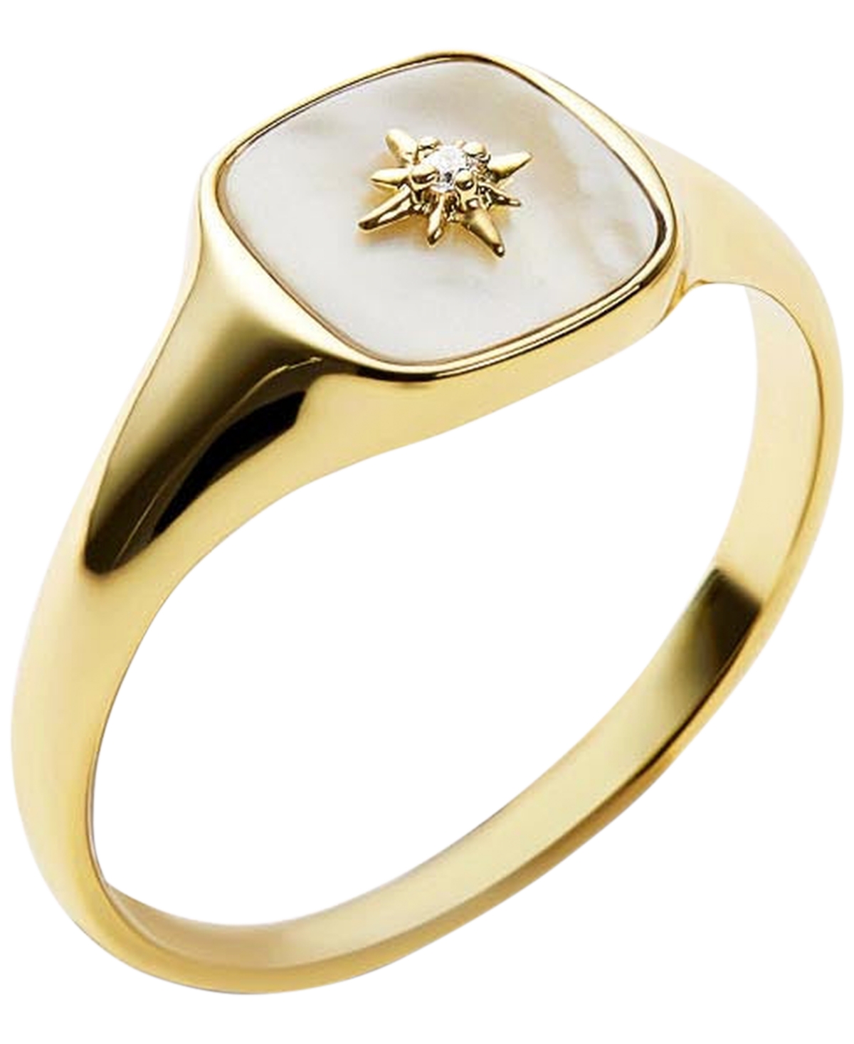 Click here for Ana Luisa Amara Mother of Pearl Signet Ring - Gold prices