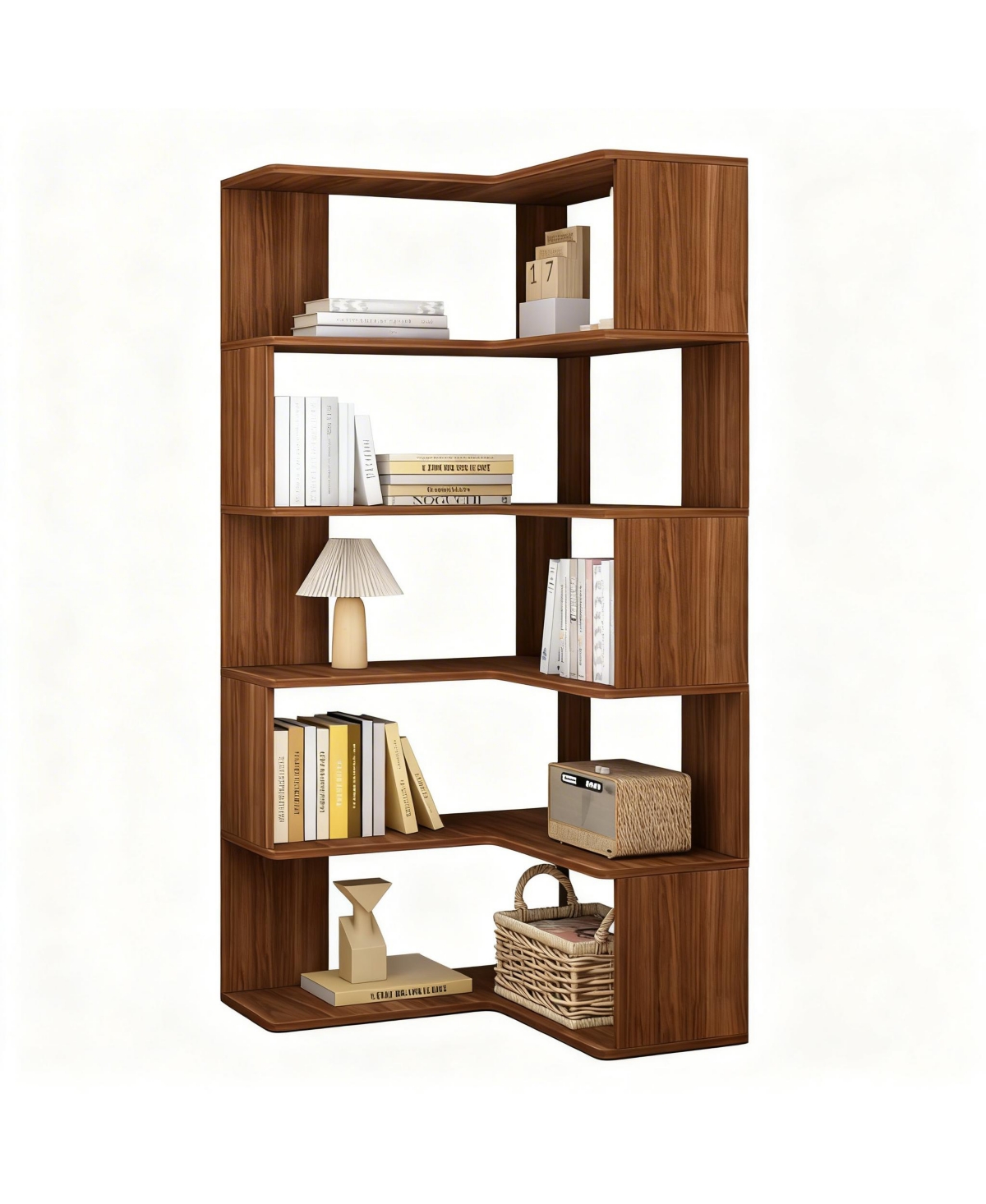 Click here for Yigii 6-Tier L-Shaped Corner Bookshelf 66" Ta... prices