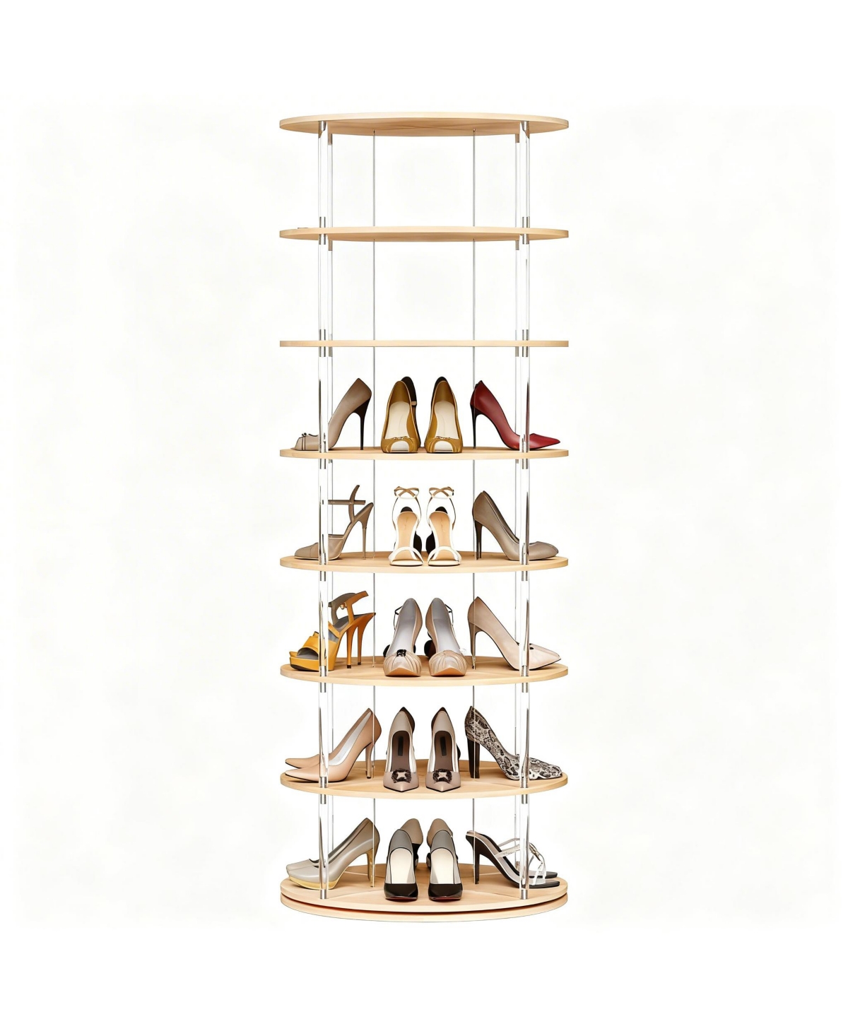 Click here for Yigii 7-Tier Rotating Shoe shelf 360 degree Spinni... prices