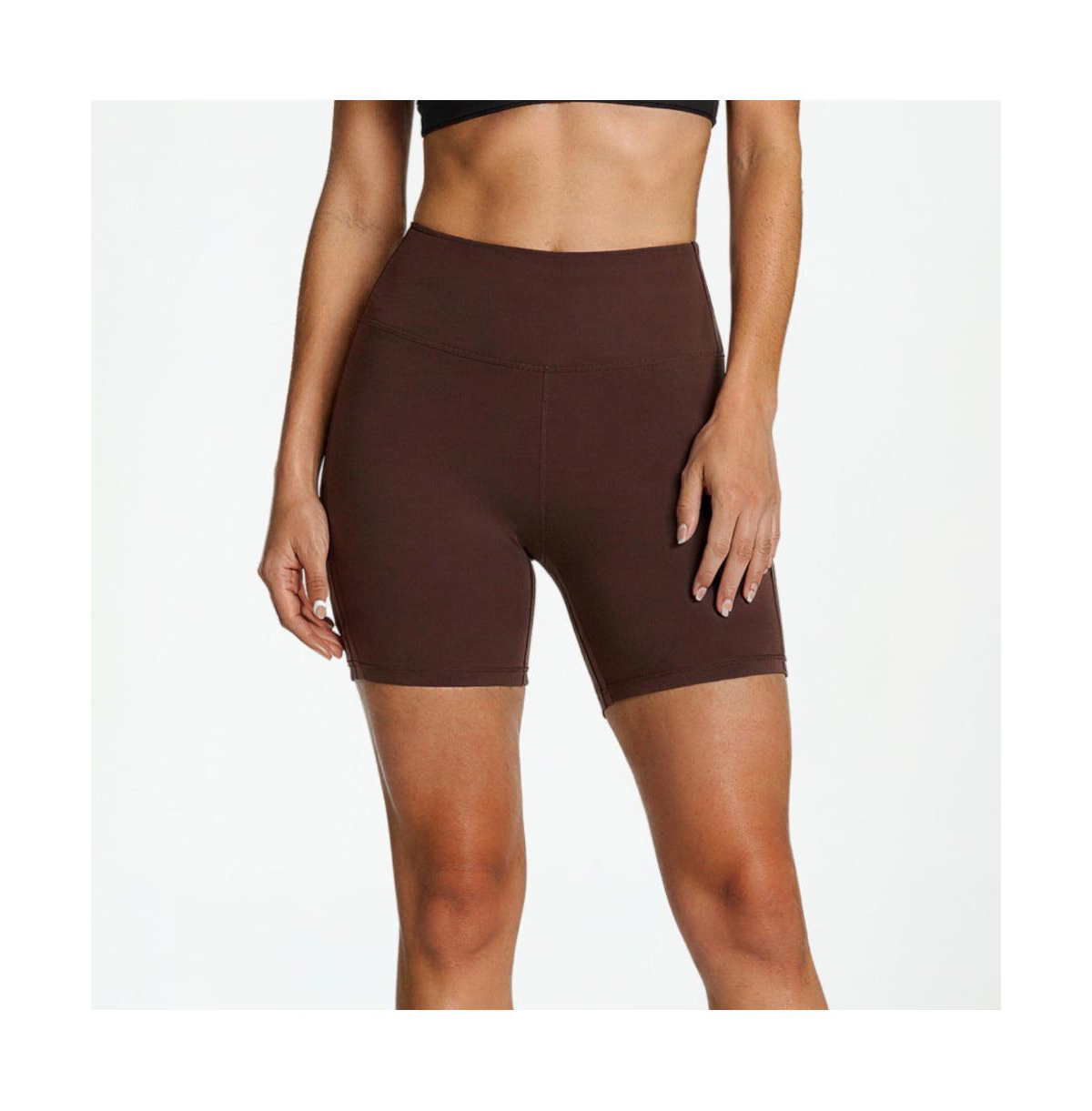 Click here for Calypsa Womens Mid-Thigh Swim Shorts - Brown choco... prices