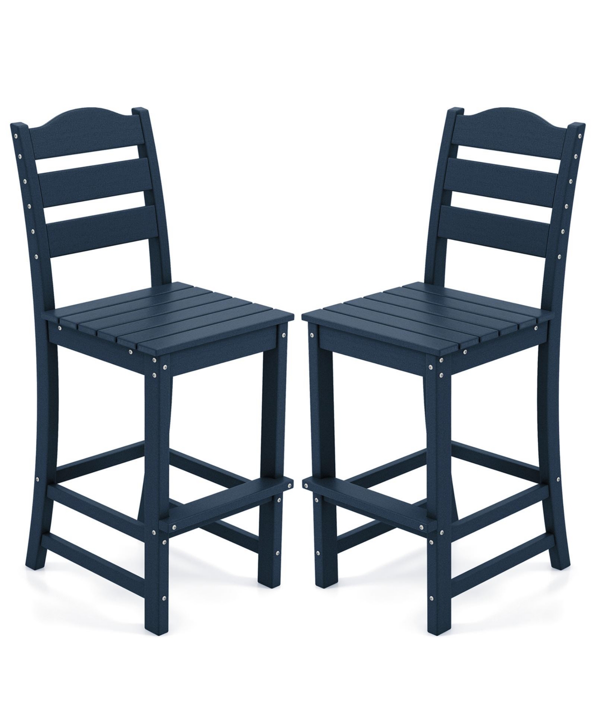 Click here for Gymax Set Of 2 Outdoor Hdpe Bar Stool Patio Tall C... prices