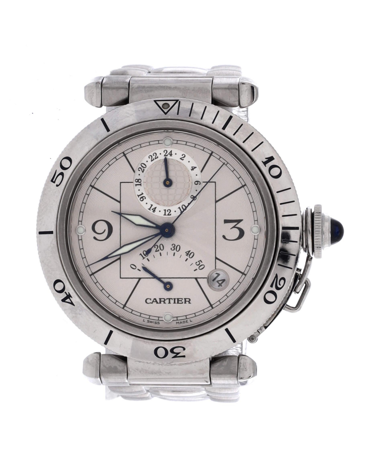 Click here for Pre-Owned Cartier Pasha de Cartier Gmt Power Reser... prices