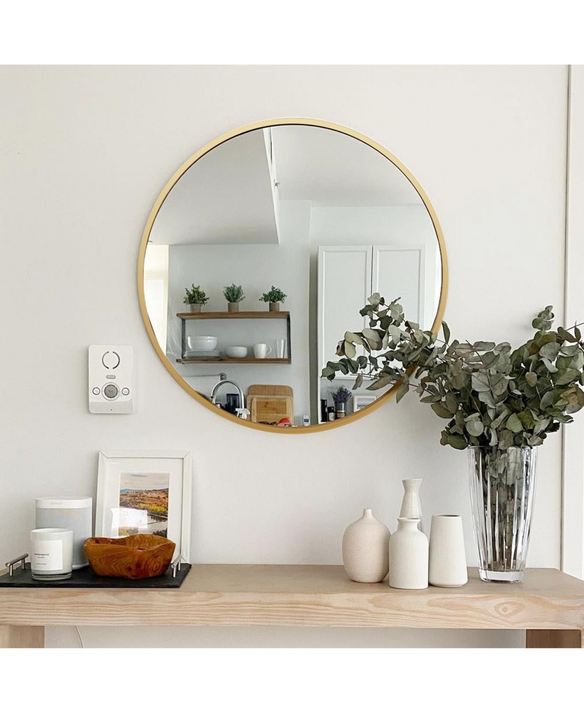 Click here for Busdays Gold 16 Inch Metal Round Bathroom Mirror prices
