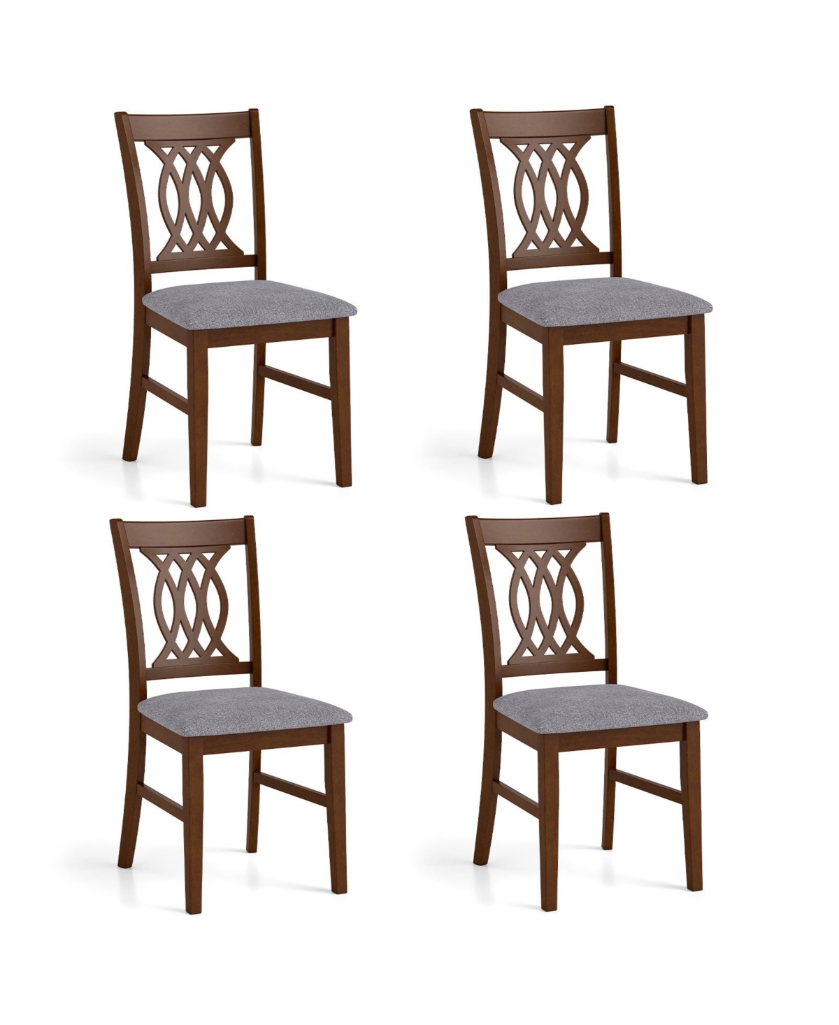 Click here for Gymax Dining Chairs Set of 4 w/Padded Seat Hollowe... prices