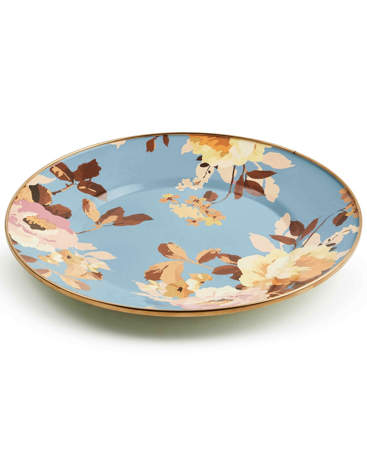 Click here for MacKenzie-Childs Wild Rose Slate Dinner Plate - Mu... prices