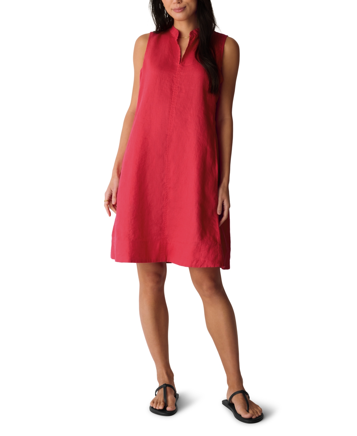 Click here for Eileen Fisher Womens Sleeveless Split Collar Dress... prices