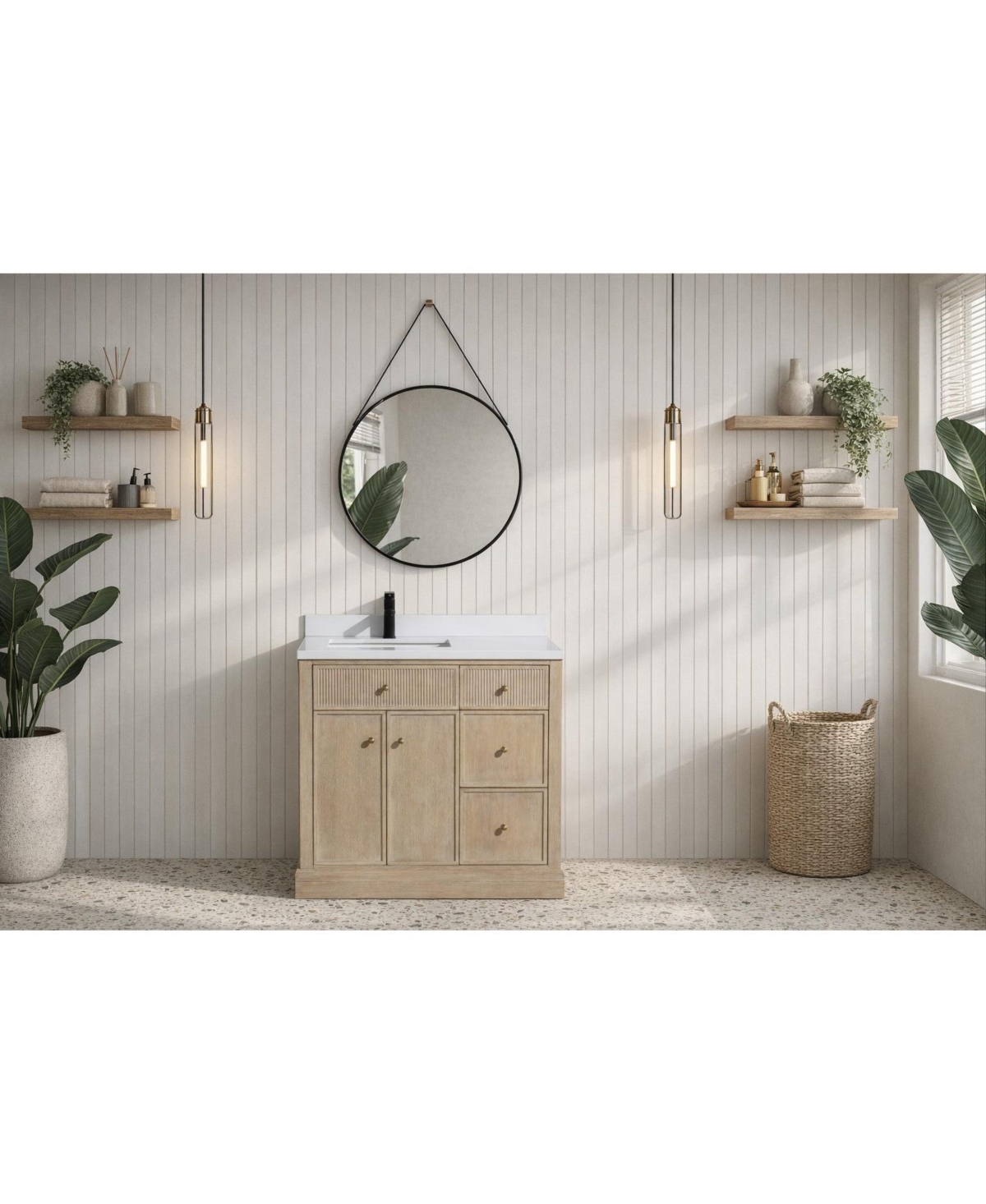 Click here for Ari Bath Redondo 36" Bathroom Vanity Ash Oak... prices