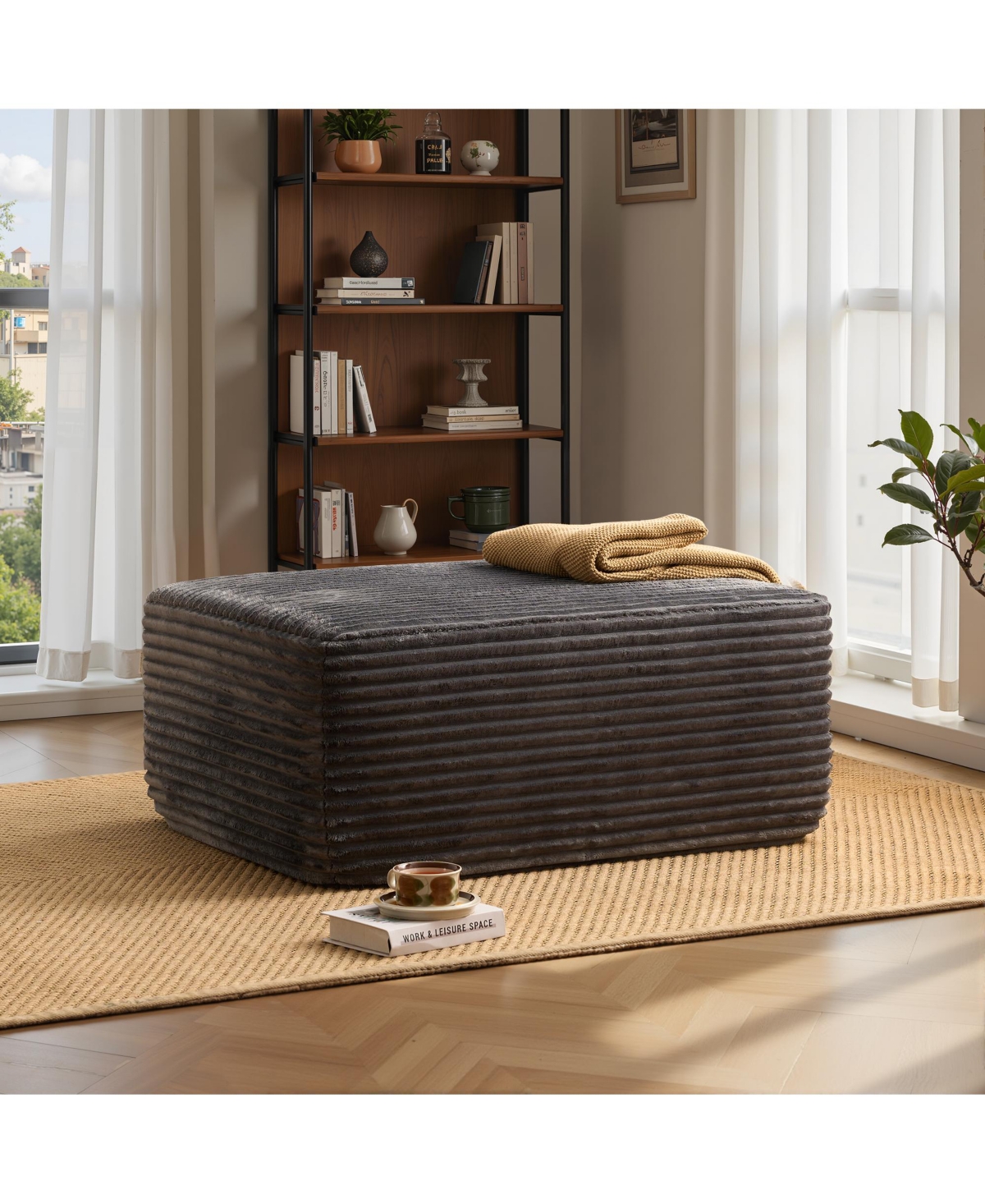 Click here for Xizzi 37" Corduroy Ottoman  Upholstered Cloud... prices