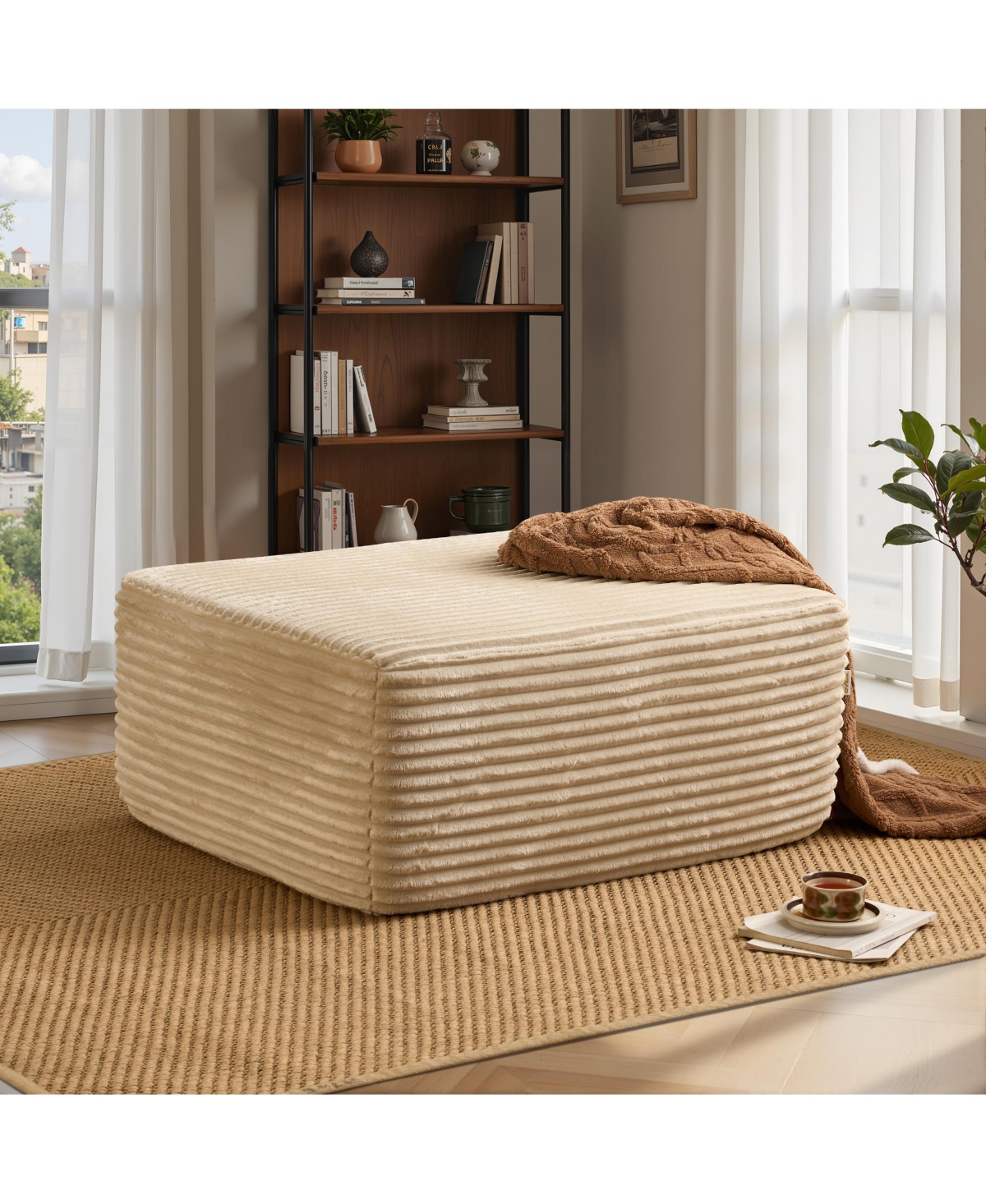 Click here for Xizzi 37" Corduroy Ottoman  Upholstered Cloud... prices