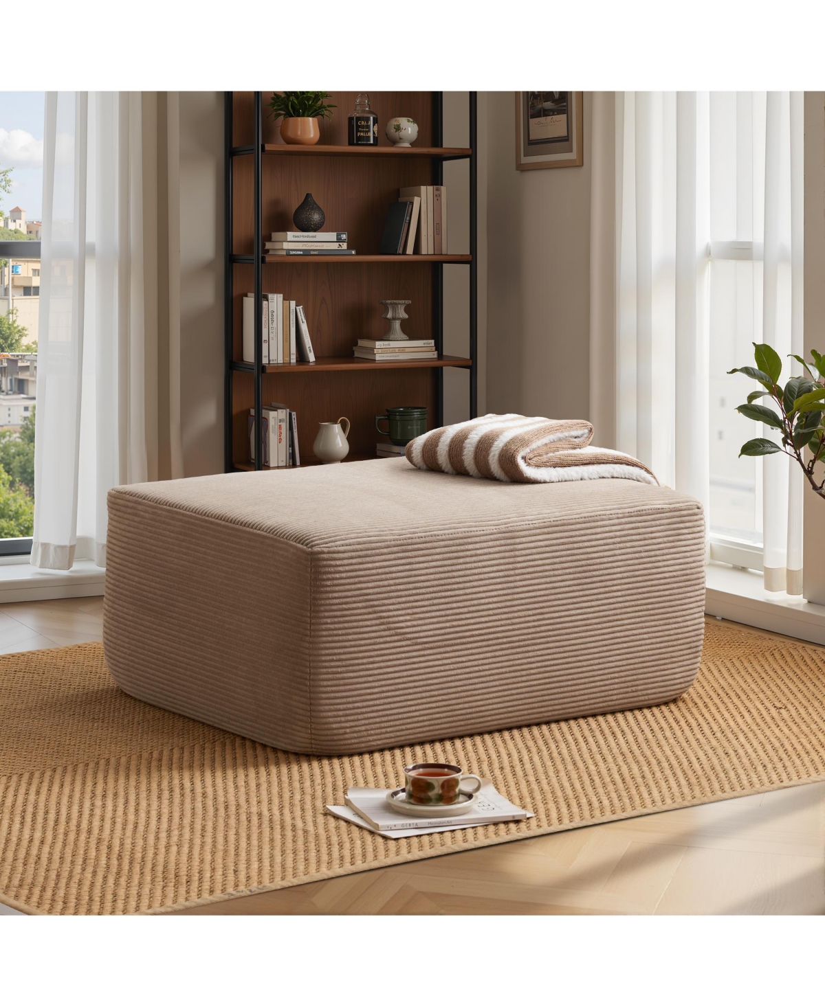 Click here for Xizzi 37" Corduroy Ottoman  Upholstered Cloud... prices